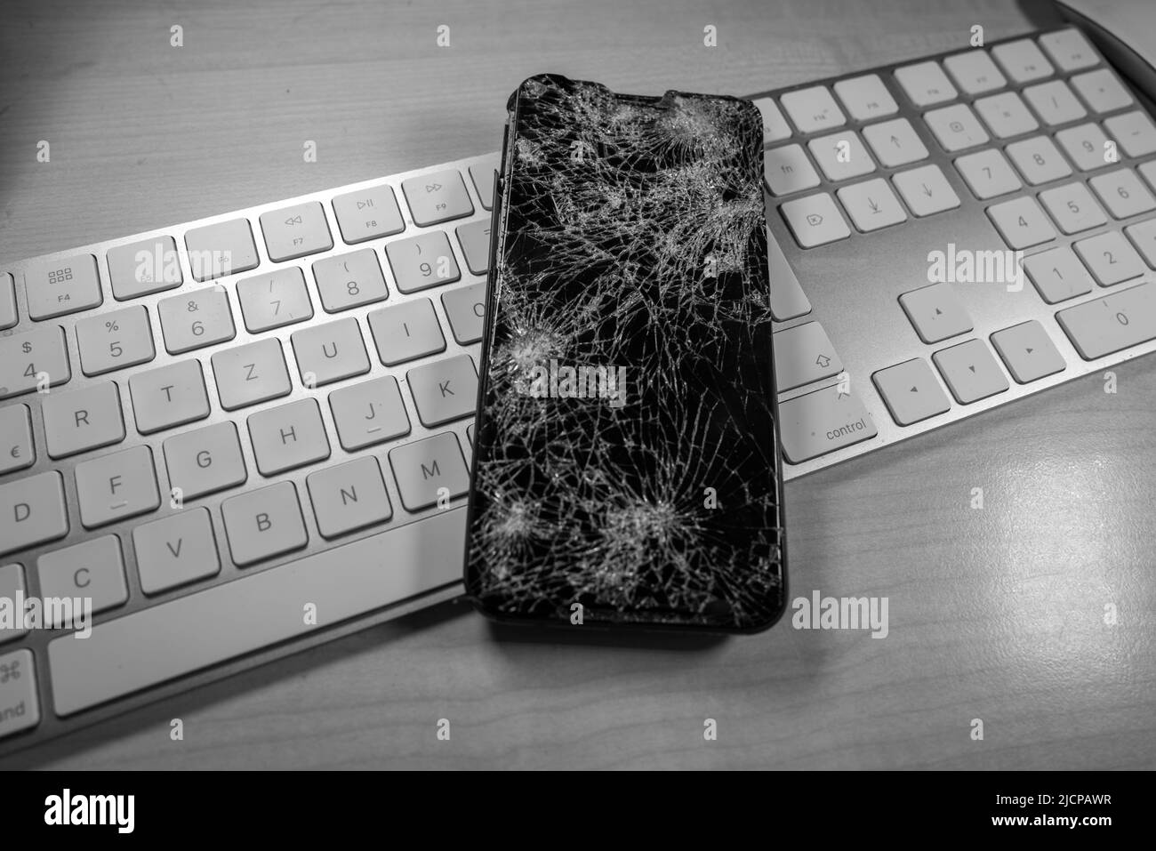 Completely destroyed smartphone hi-res stock photography and images - Alamy