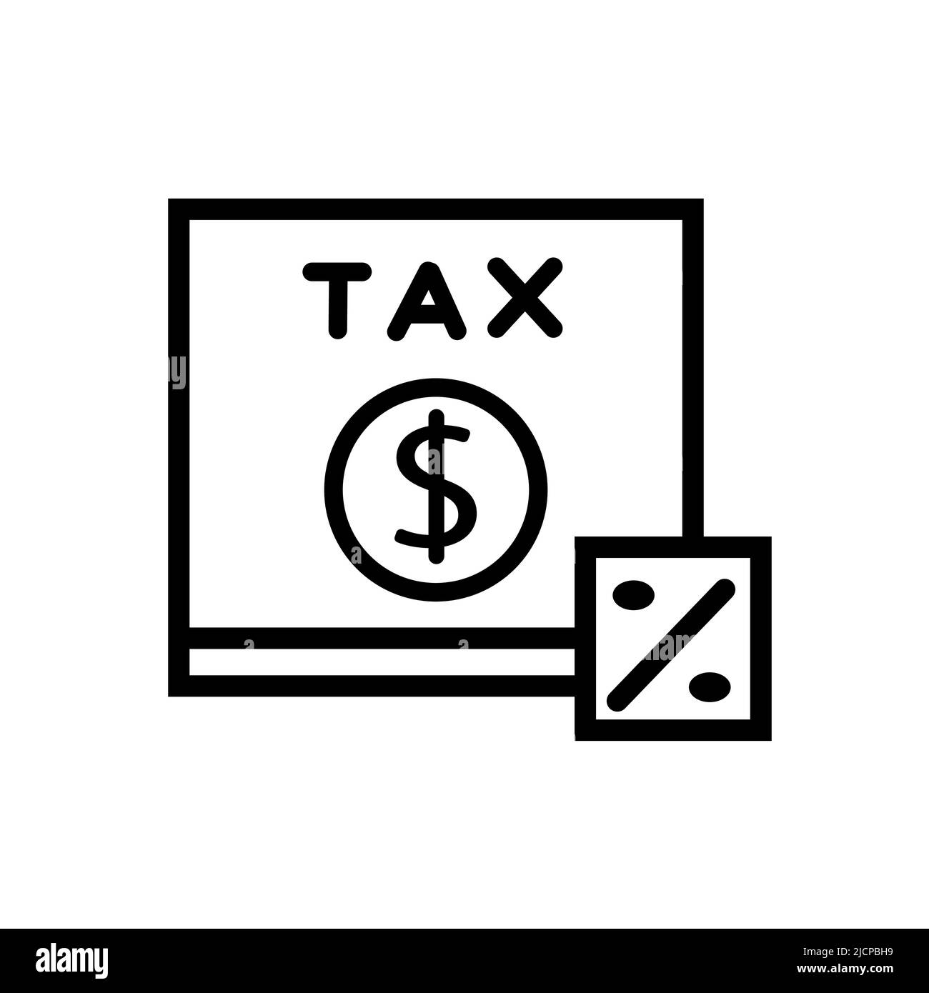 Illustration of tax form icon on white background Stock Vector Image ...