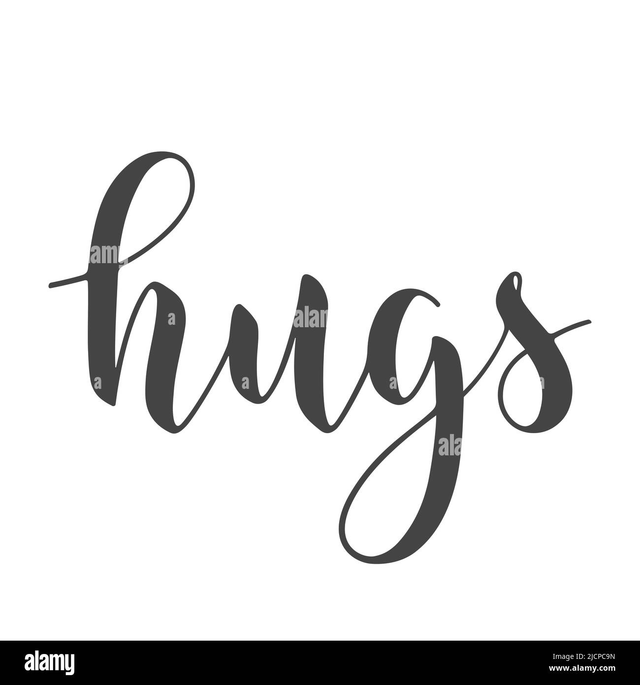 Vector Stock Illustration. Handwritten Lettering of Hugs. Template for ...