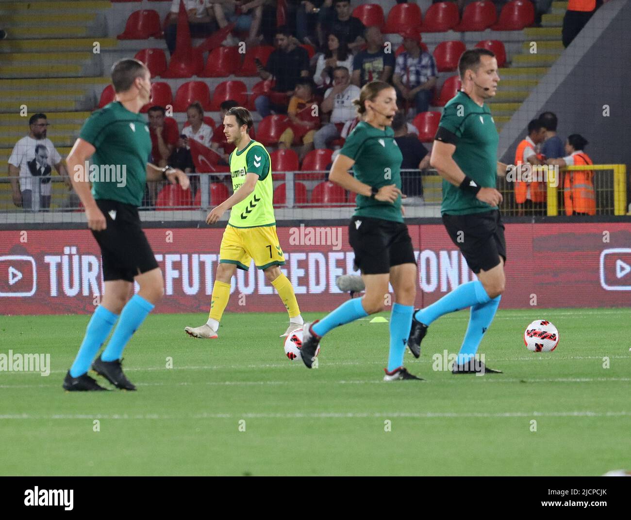 June 14, 2022, Izmir, Warsaw, Turkey: Referee Stephanie Frappart ...