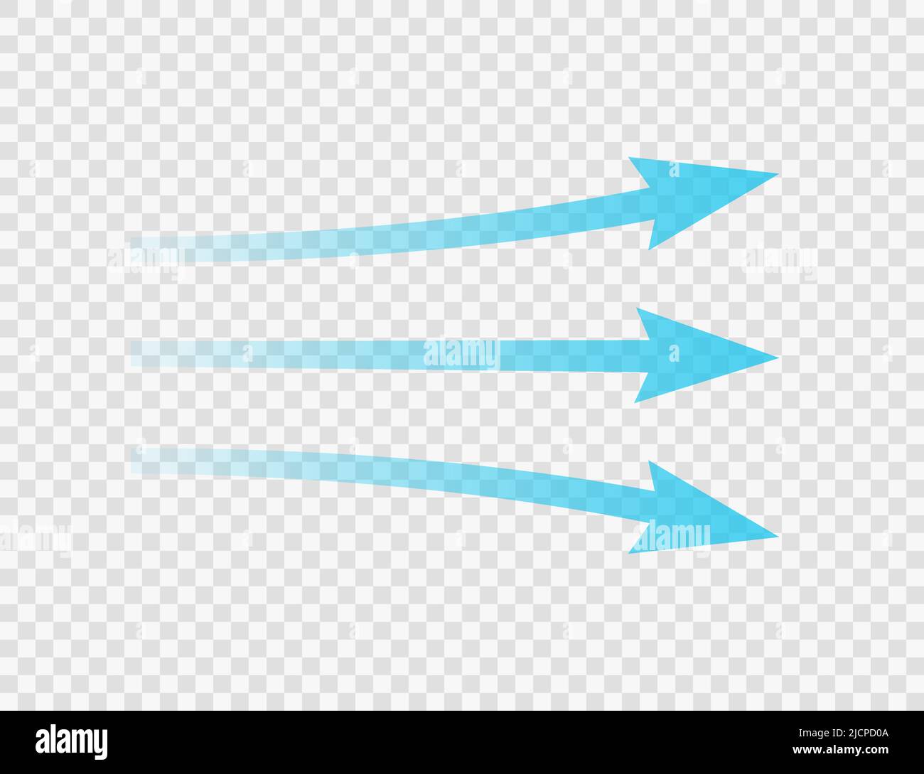 Air flow. Blue arrow showing direction of air movement. Wind direction ...