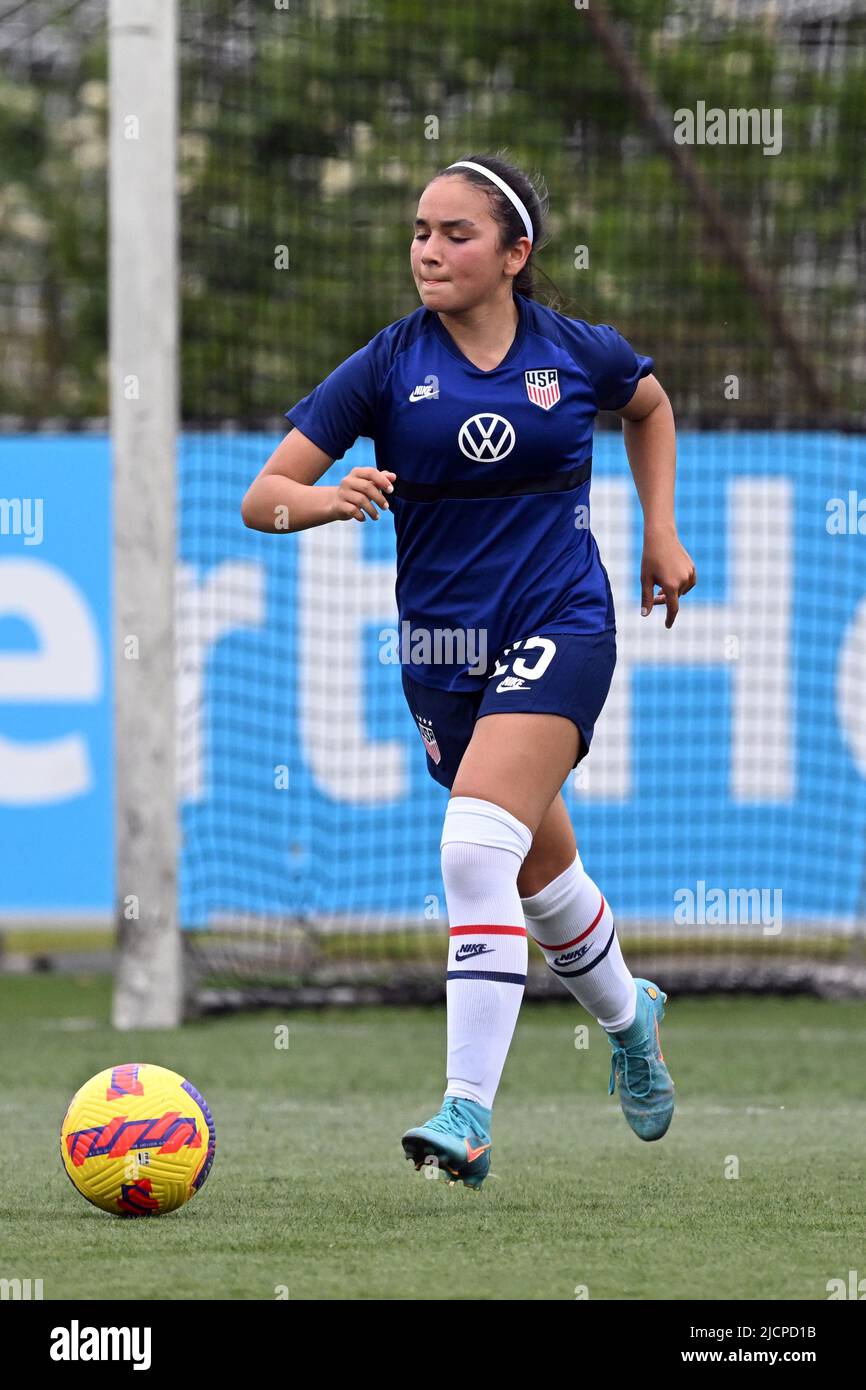 SCHALKHAAR - Sofia Atehortua of USA U15 women during the international women's friendly match ...