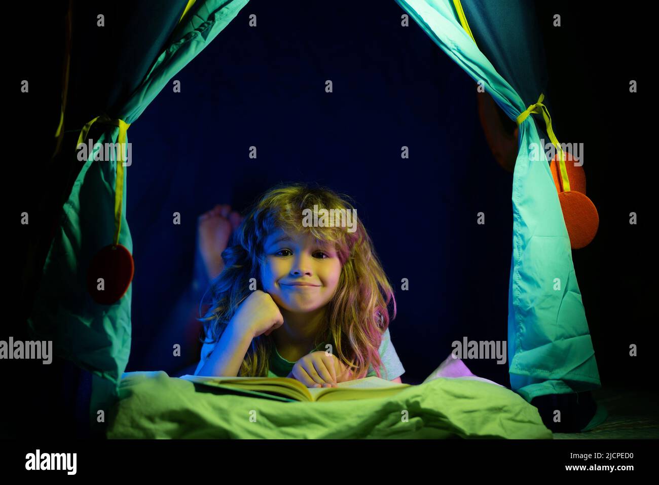 Child boy reading book. Happy kids reading story. Towards knowledge ...