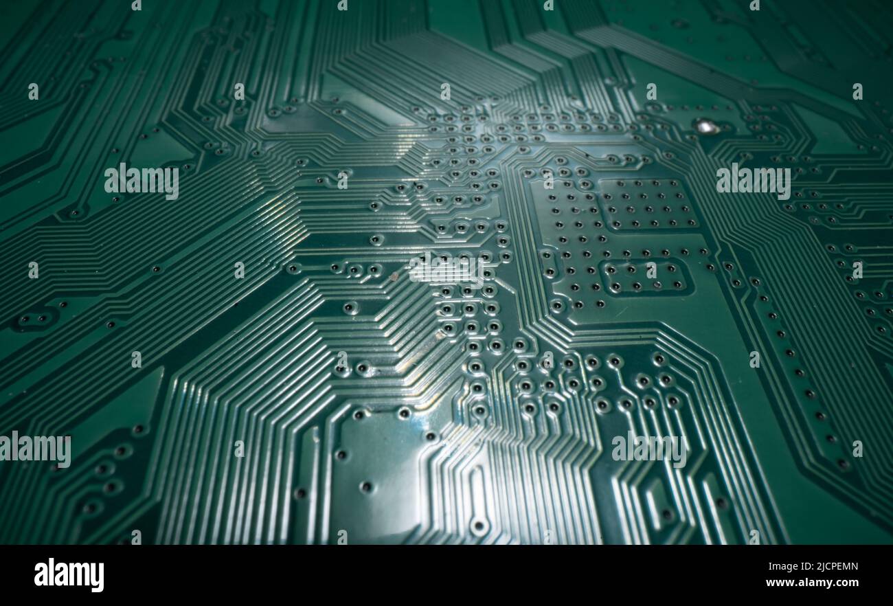 Circuit board. Technological electronic plate with roads and other ...