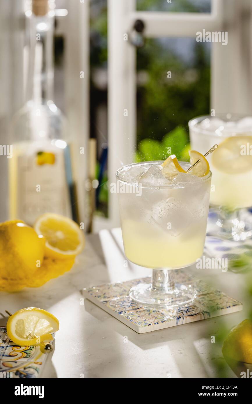 Glass of limoncello spritz hi-res stock photography and images - Alamy