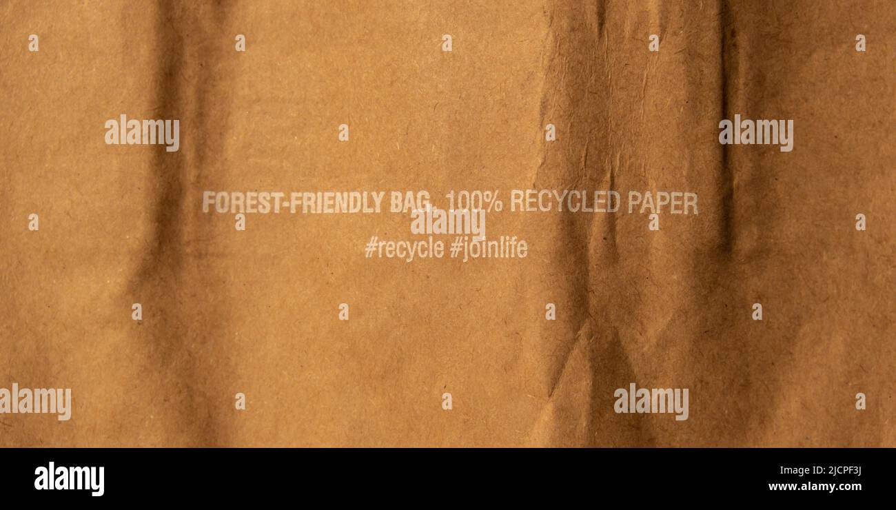 Forest friendly bag Brown paper bag that is 100 recyclable and reusable ...