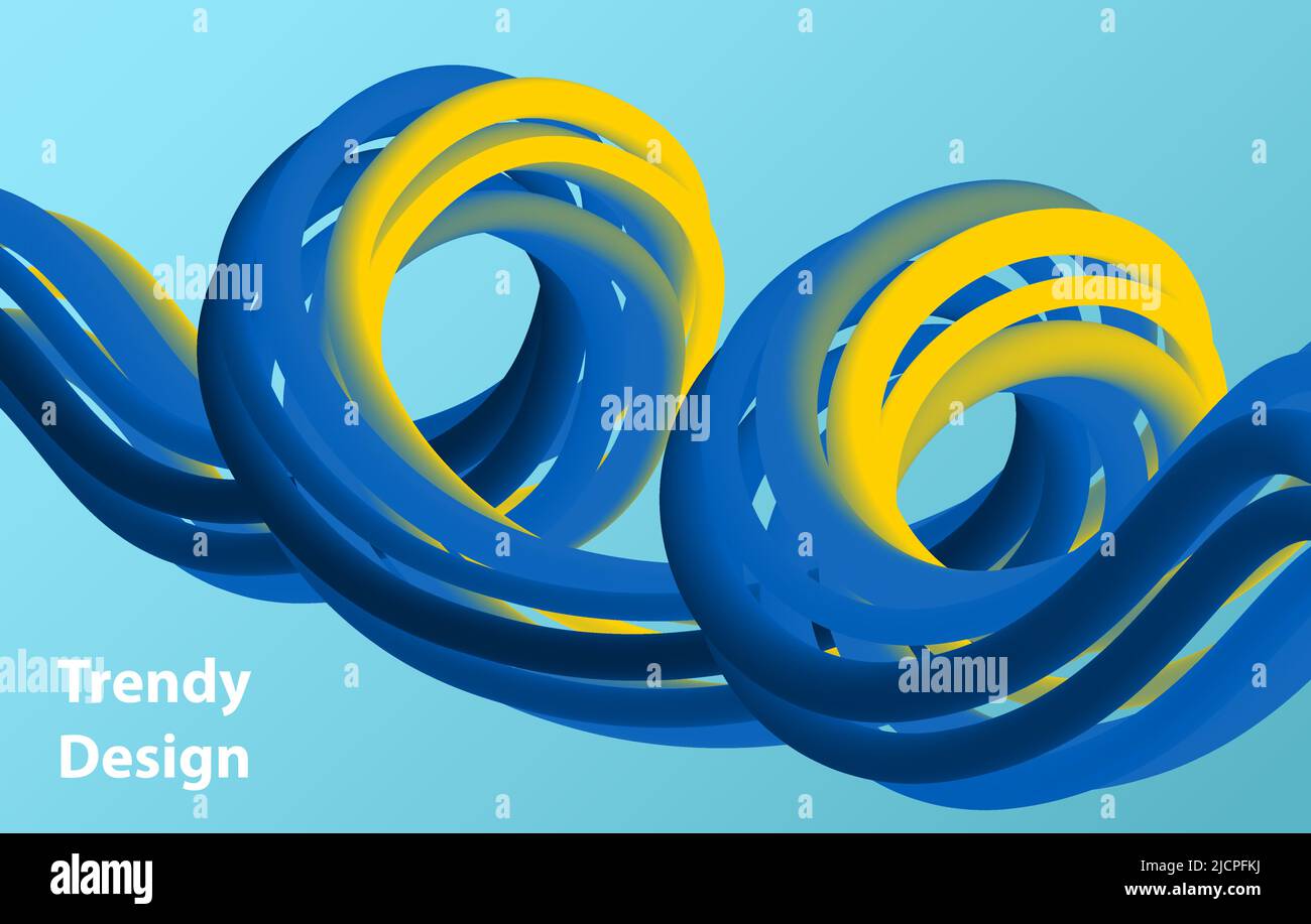 Futuristic abstract background. 3D illustration of a fluid shape ...