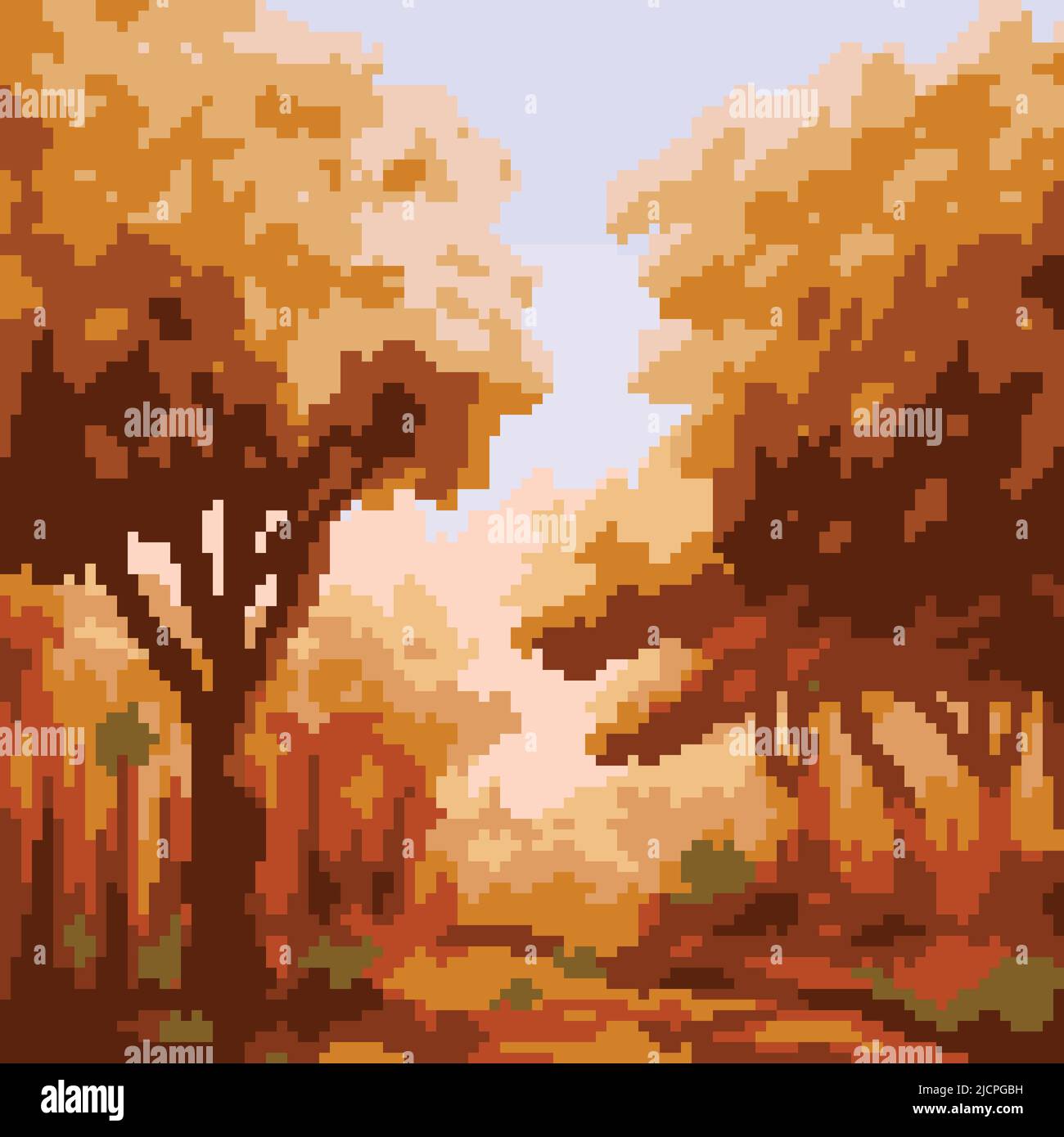 Pixel art forest hi-res stock photography and images - Alamy