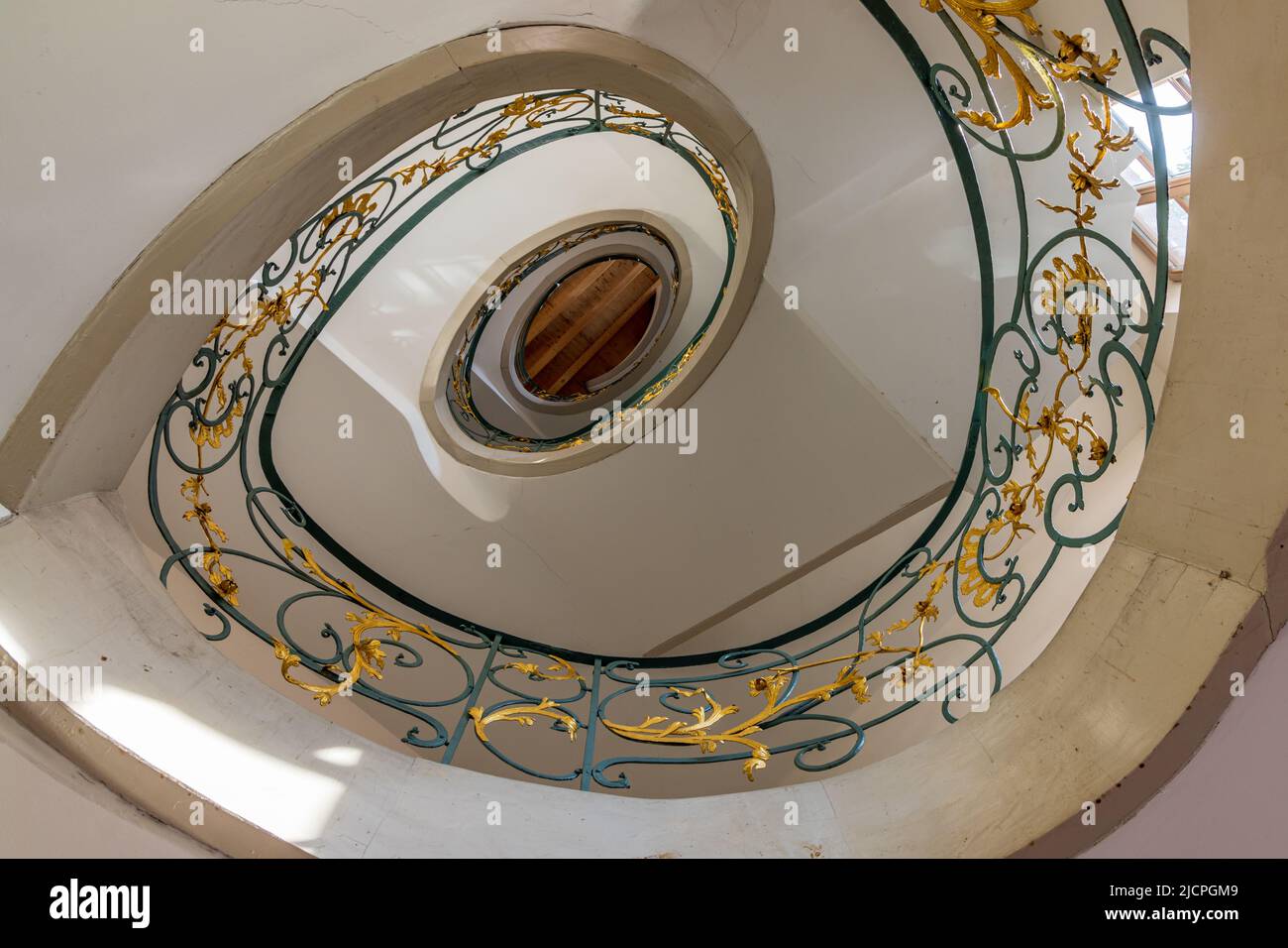 Spiral Staircase in the Hackesche Hofe in Berlin Germany. This is a ...