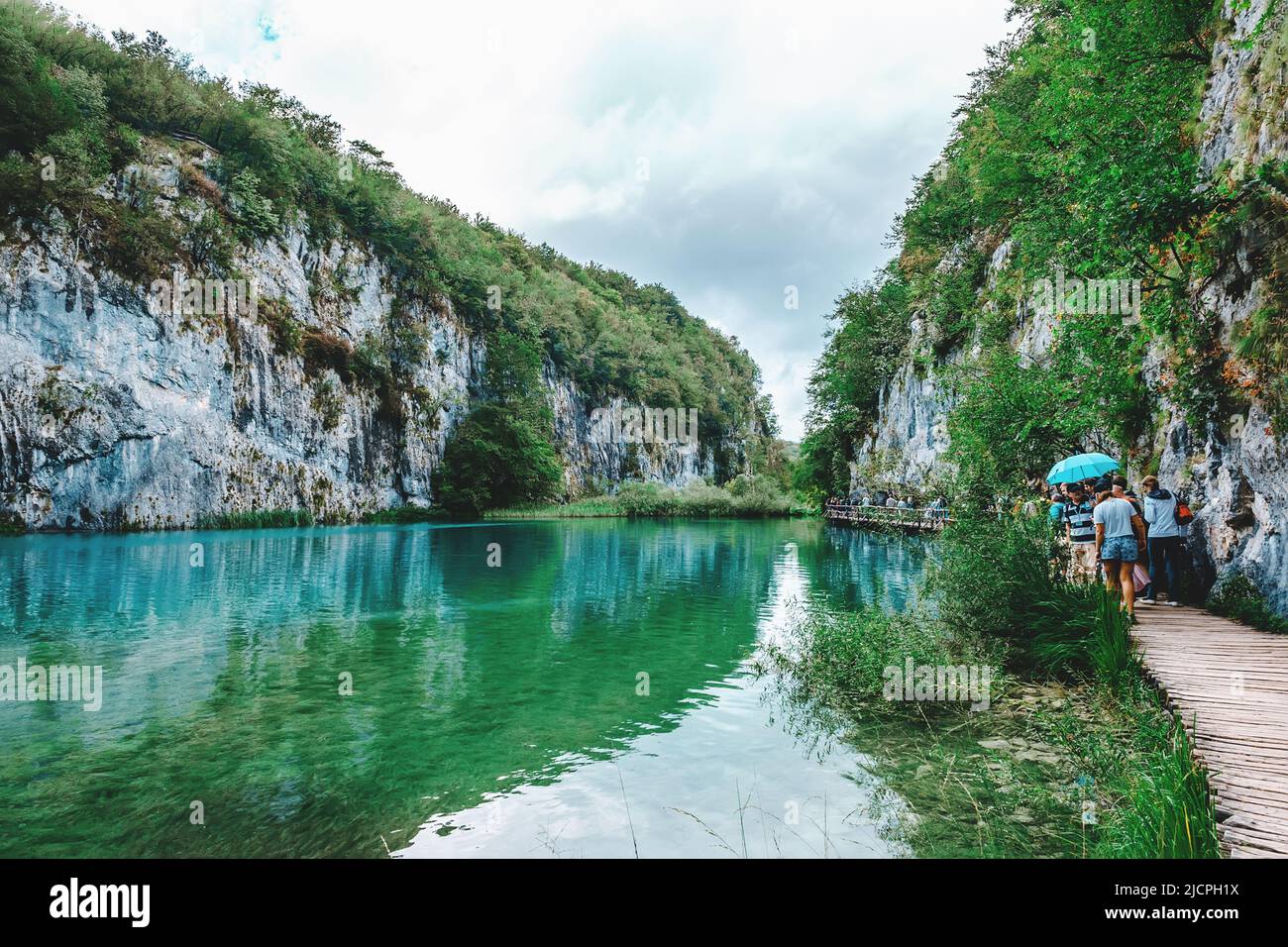 A stunning landscape of waterfalls, forests and lakes. Plitvice Lakes ...