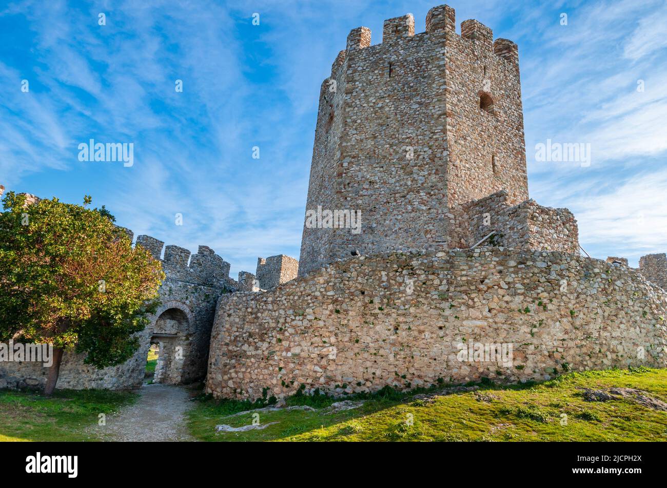 Platamon castle, the imposing medieval fortress located southeast of ...