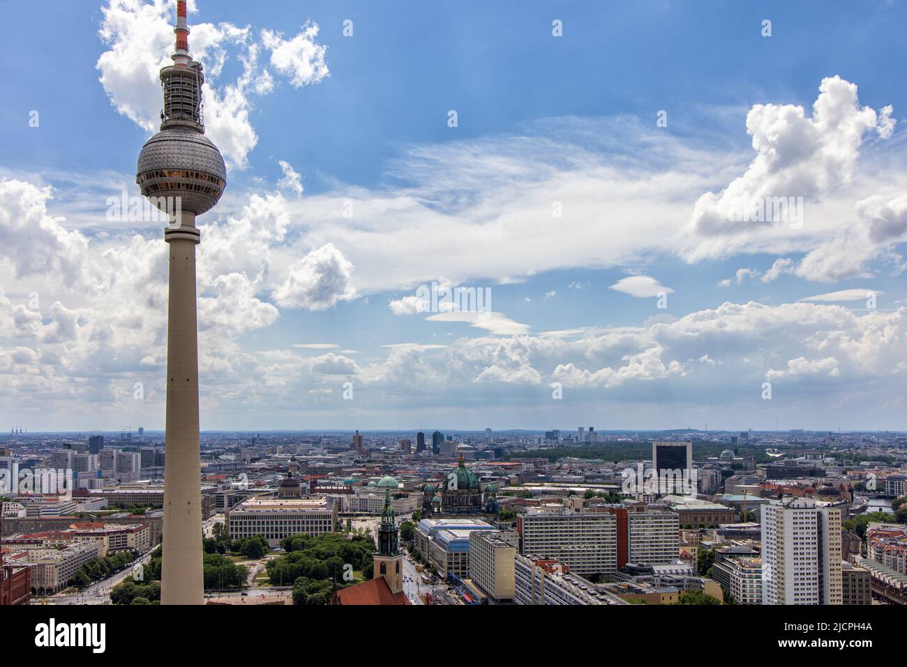 The famous Berliner Fernsehturm or Fernsehturm Berlin, also known as ...