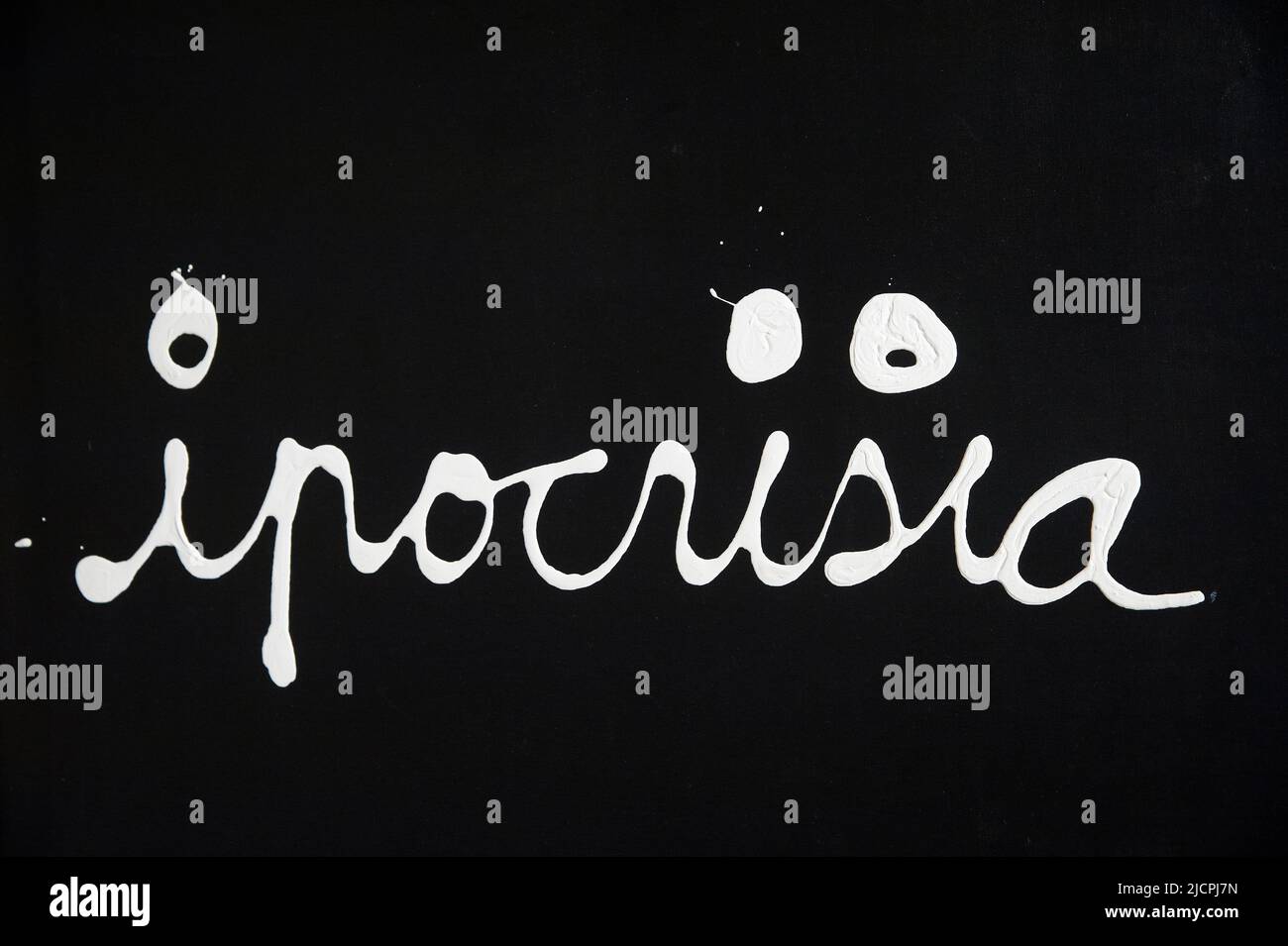 " Ipocrisia " - Ben Vautier, 1991, acrilico su tela, collezione privata ...