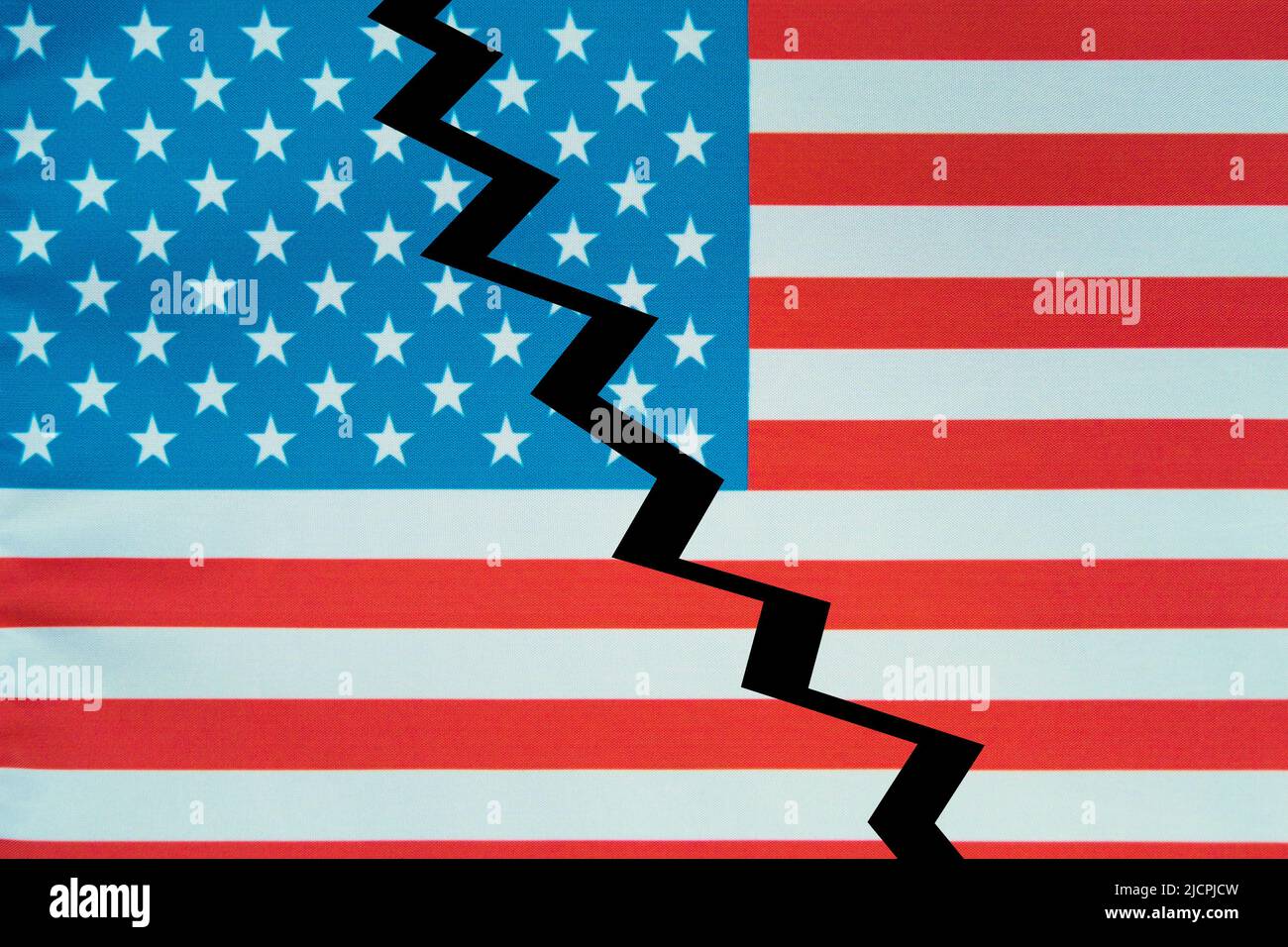 Usa flag crack hi-res stock photography and images - Alamy