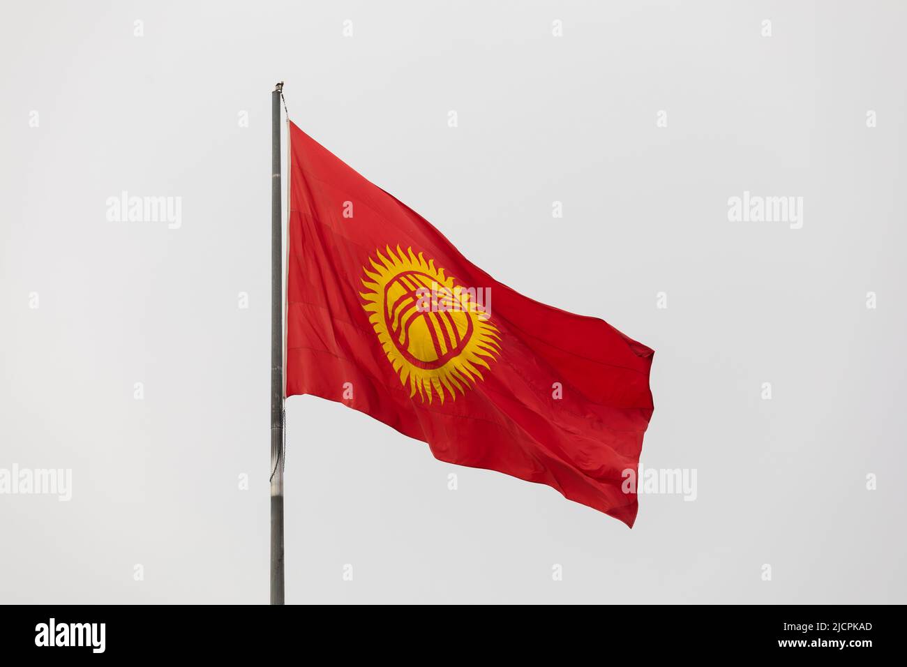 Kyrgyzstan waving flag hi-res stock photography and images - Alamy