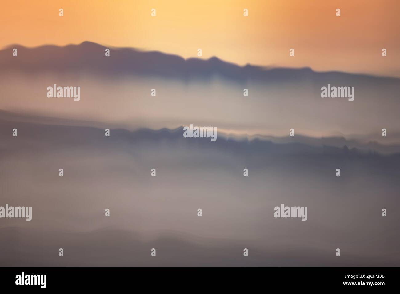 Sunset or sunrise above the mountains, nature landscape background ...