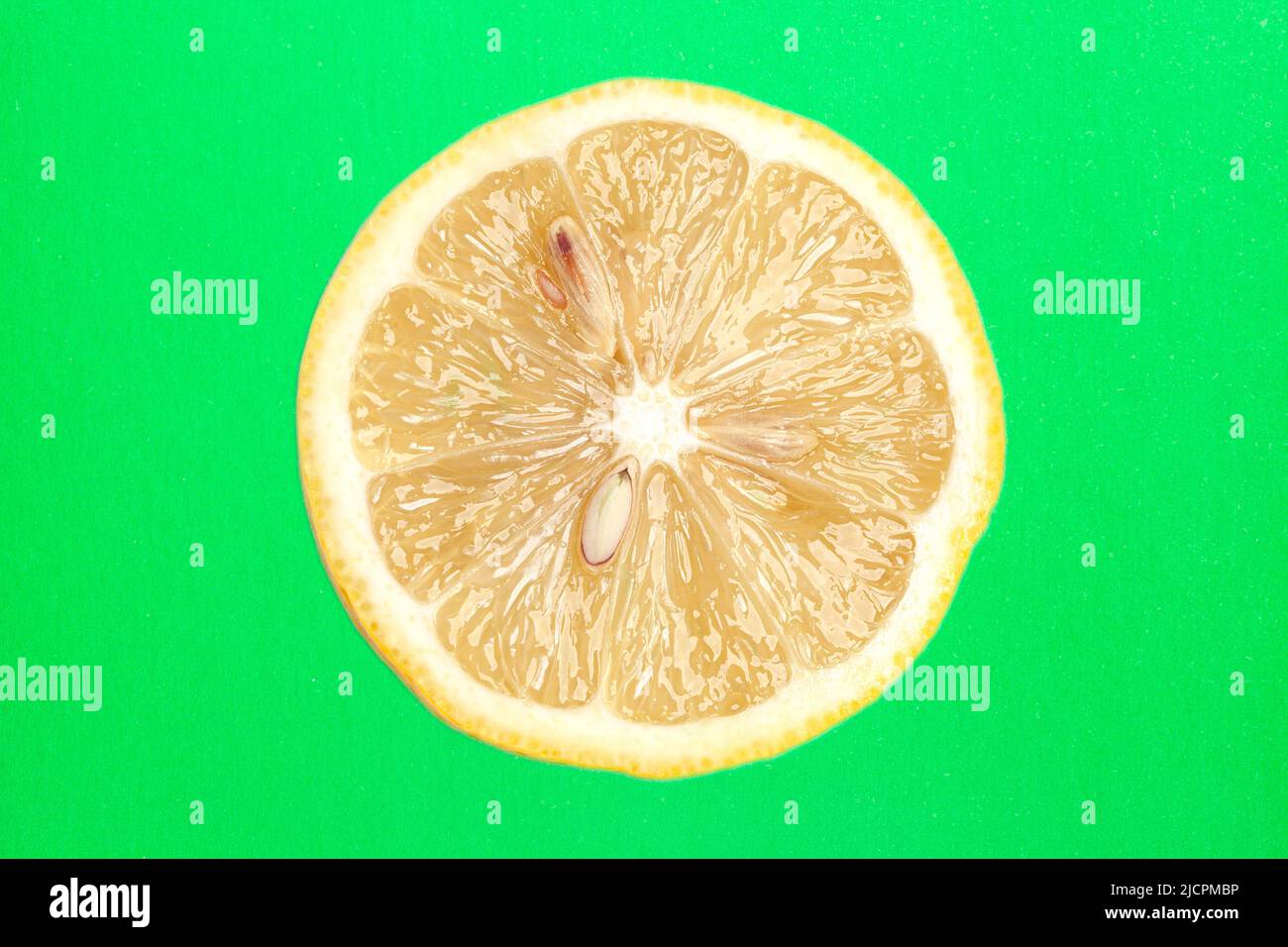 lemon slice, isolated on chroma key background Stock Photo - Alamy