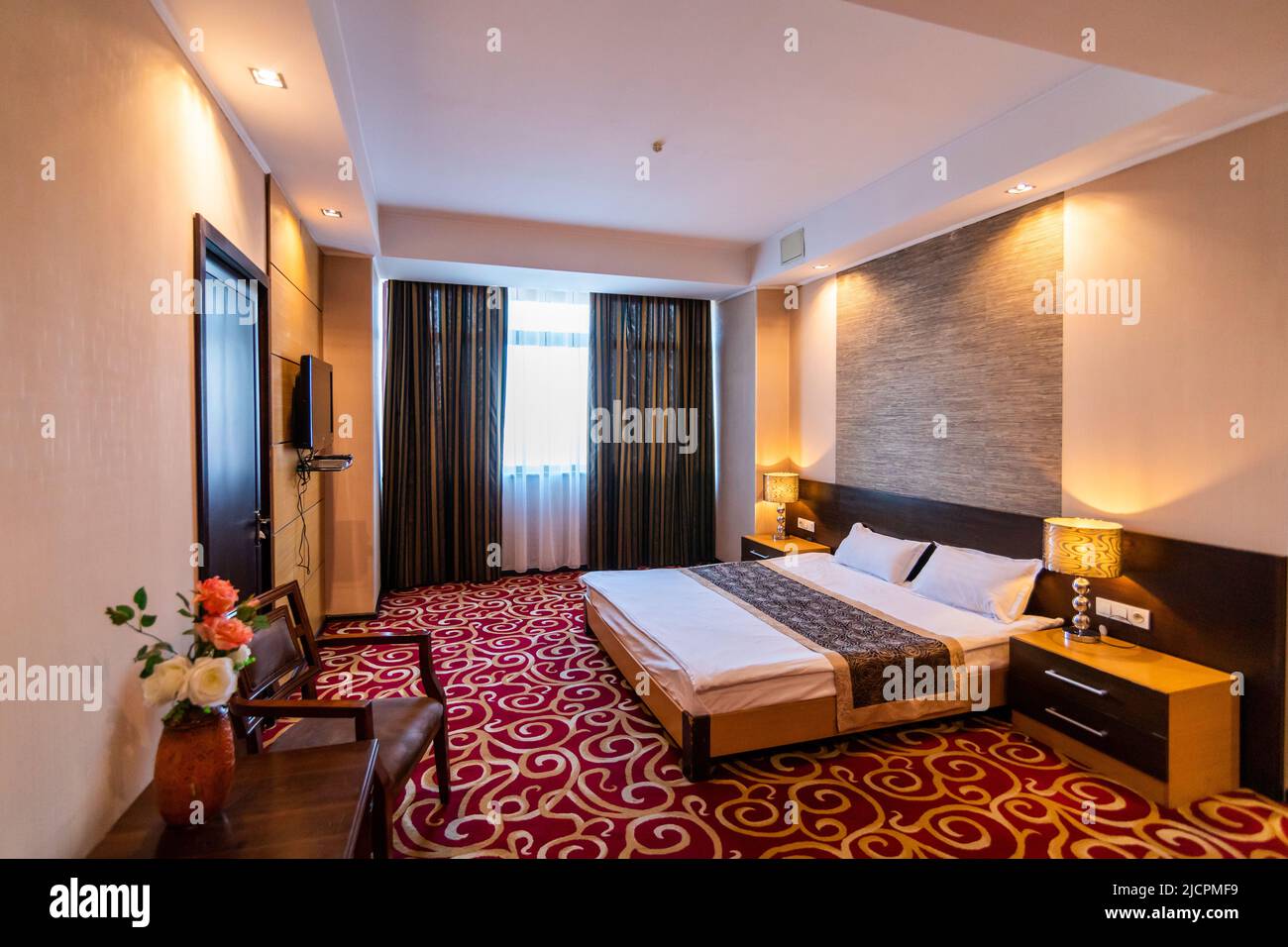 Single Room interior in hotel Stock Photo - Alamy