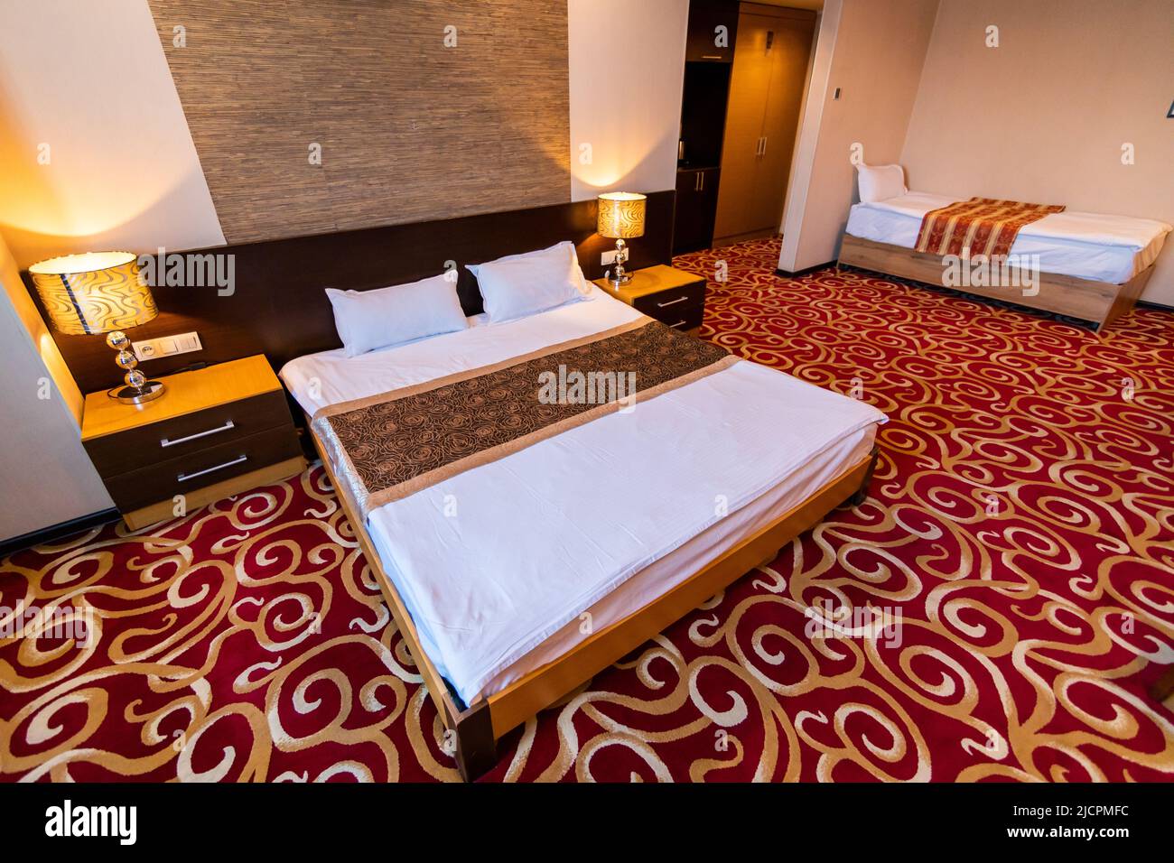 Single Room interior in hotel Stock Photo - Alamy
