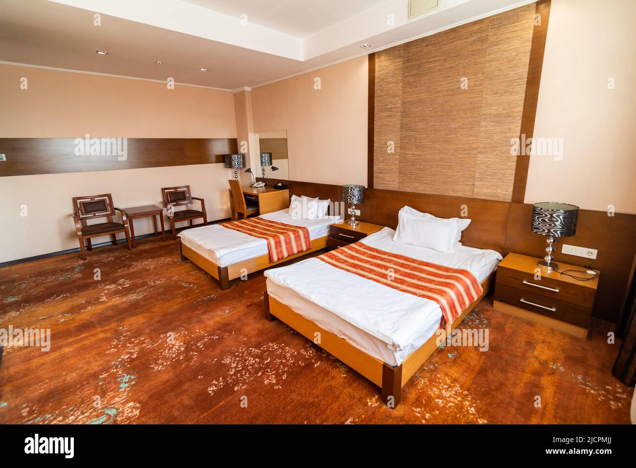 Standard Double Room interior in hotel Stock Photo - Alamy