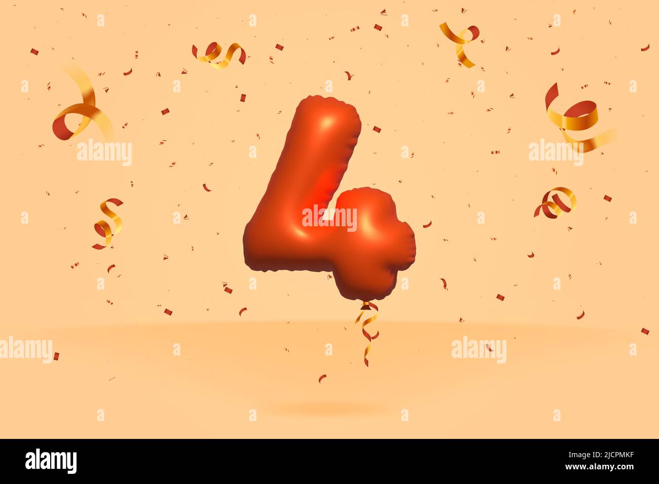 Number 4 balloon hi-res stock photography and images - Alamy