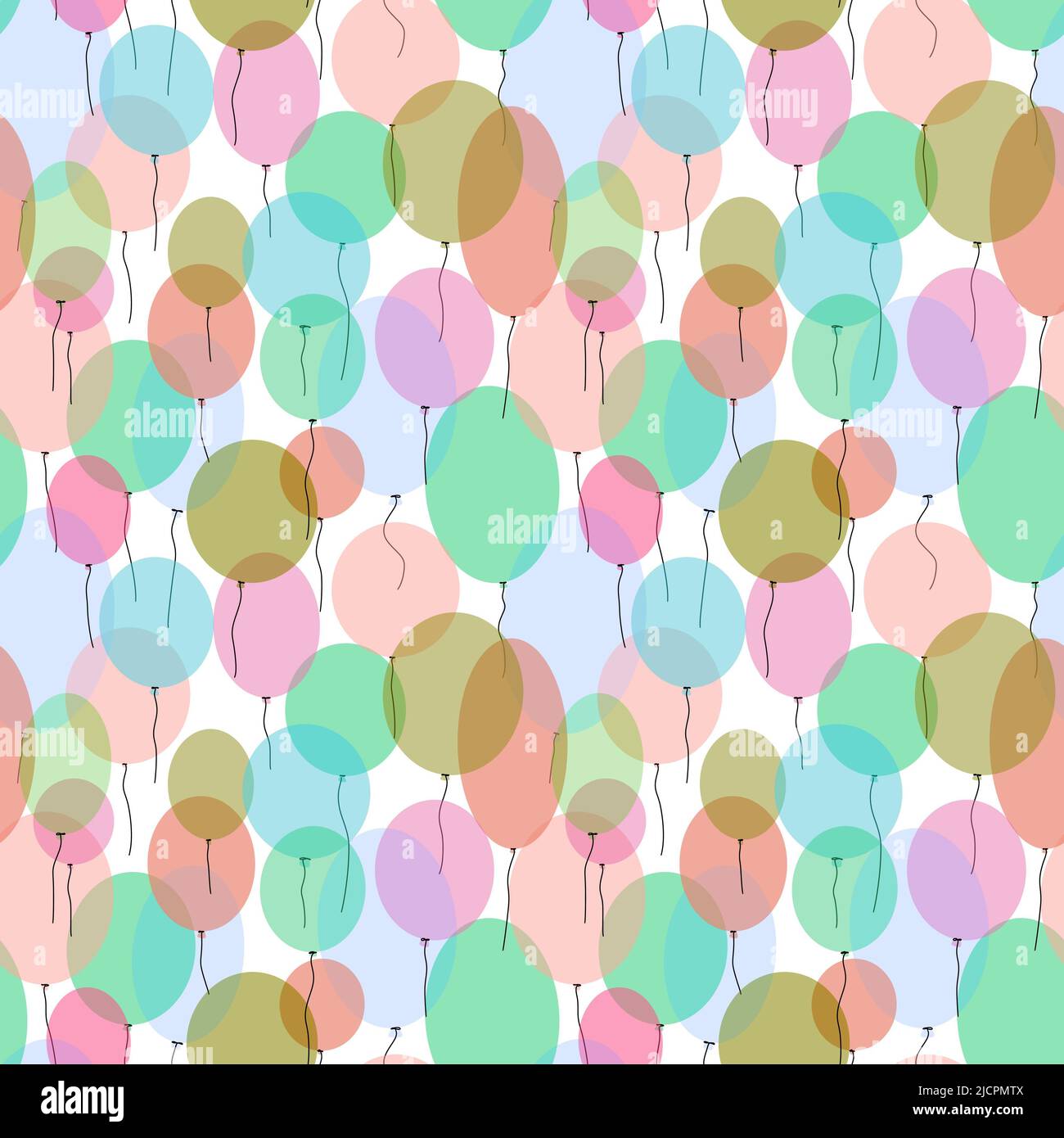 Birthday seamless cartoon balloons pattern for kids and gifts and cards ...