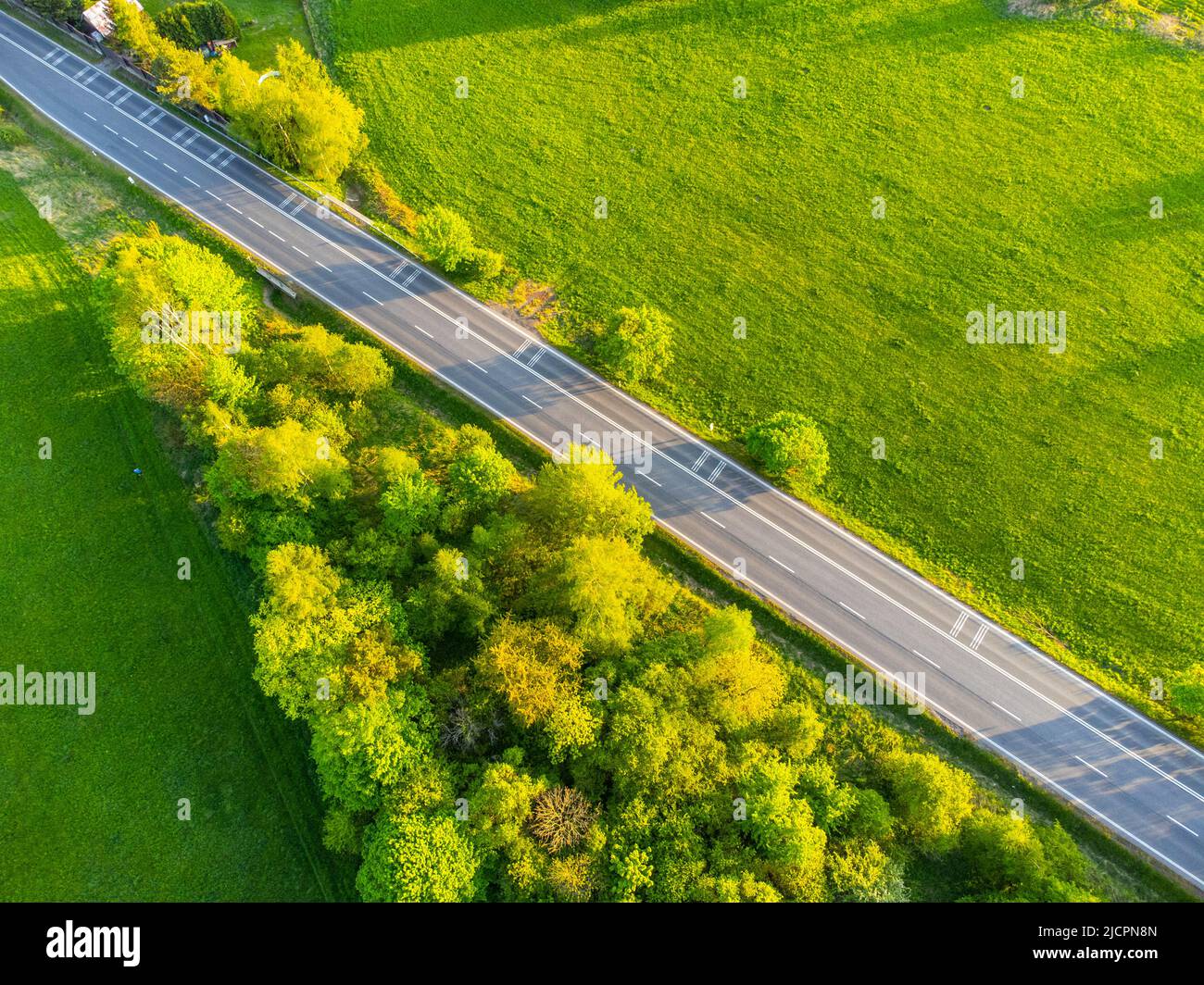 Highway sunset from above road hi-res stock photography and images - Alamy