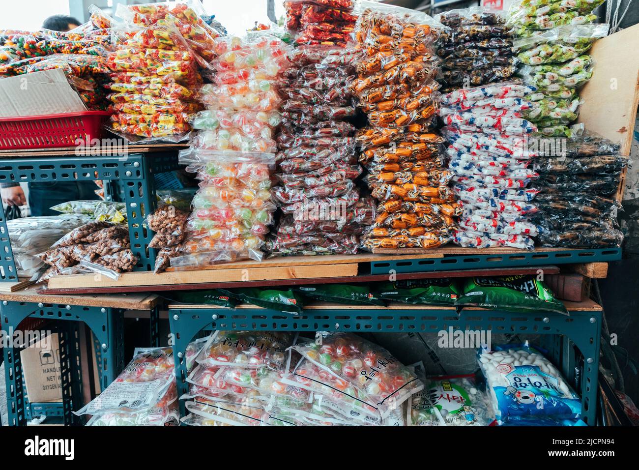 Seoul, South Korea - April 10, 2022: Closeup of Korean candy in bag ...