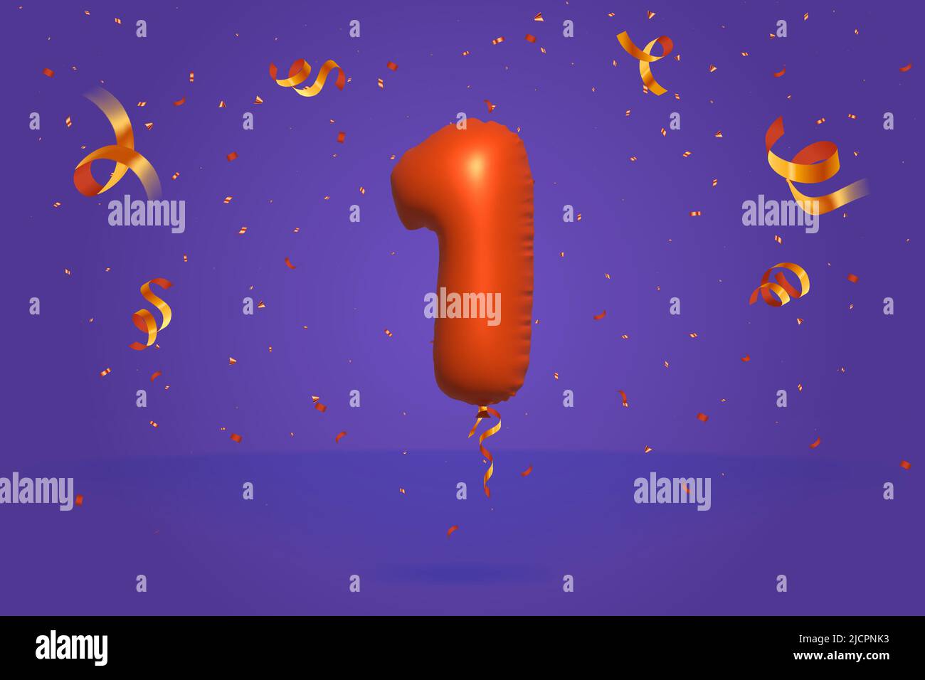 3d number 1 Sale off discount promotion made of realistic confetti Foil ...