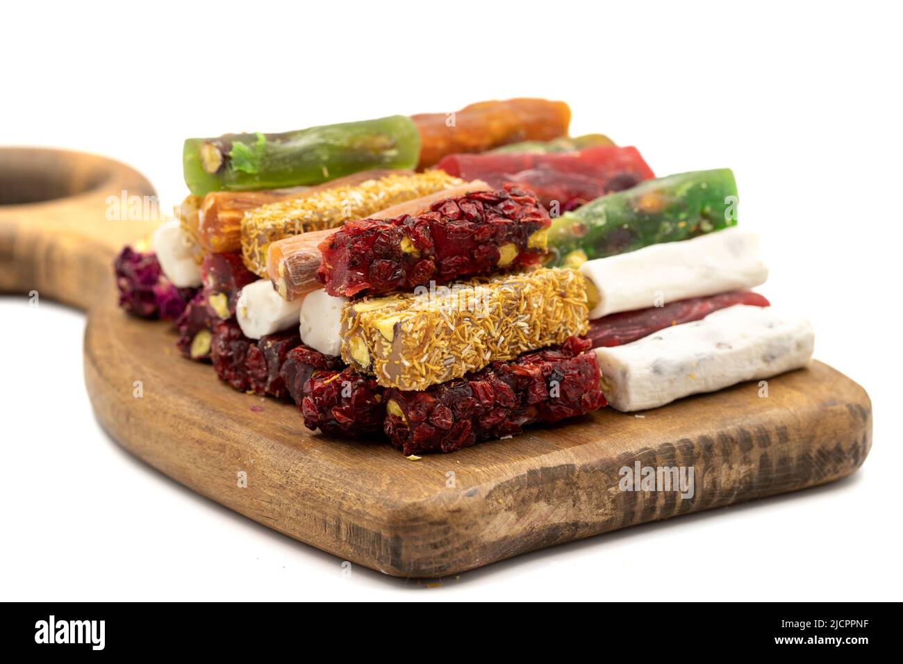 Turkish delight. Assortment of turkish delight isolated on white ...