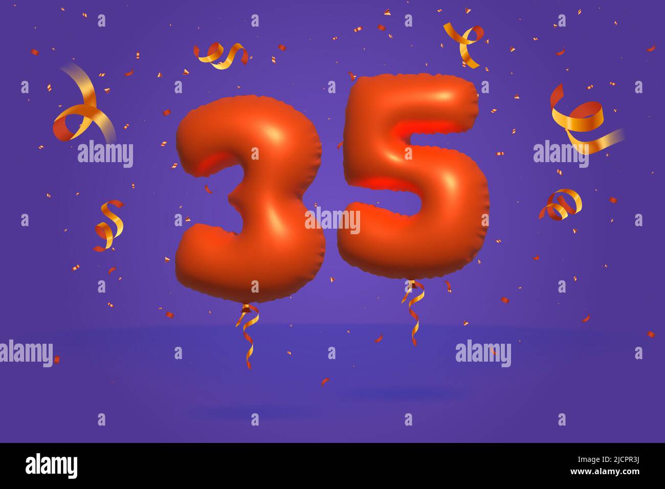 3d number 35 Sale off discount promotion made of realistic confetti ...