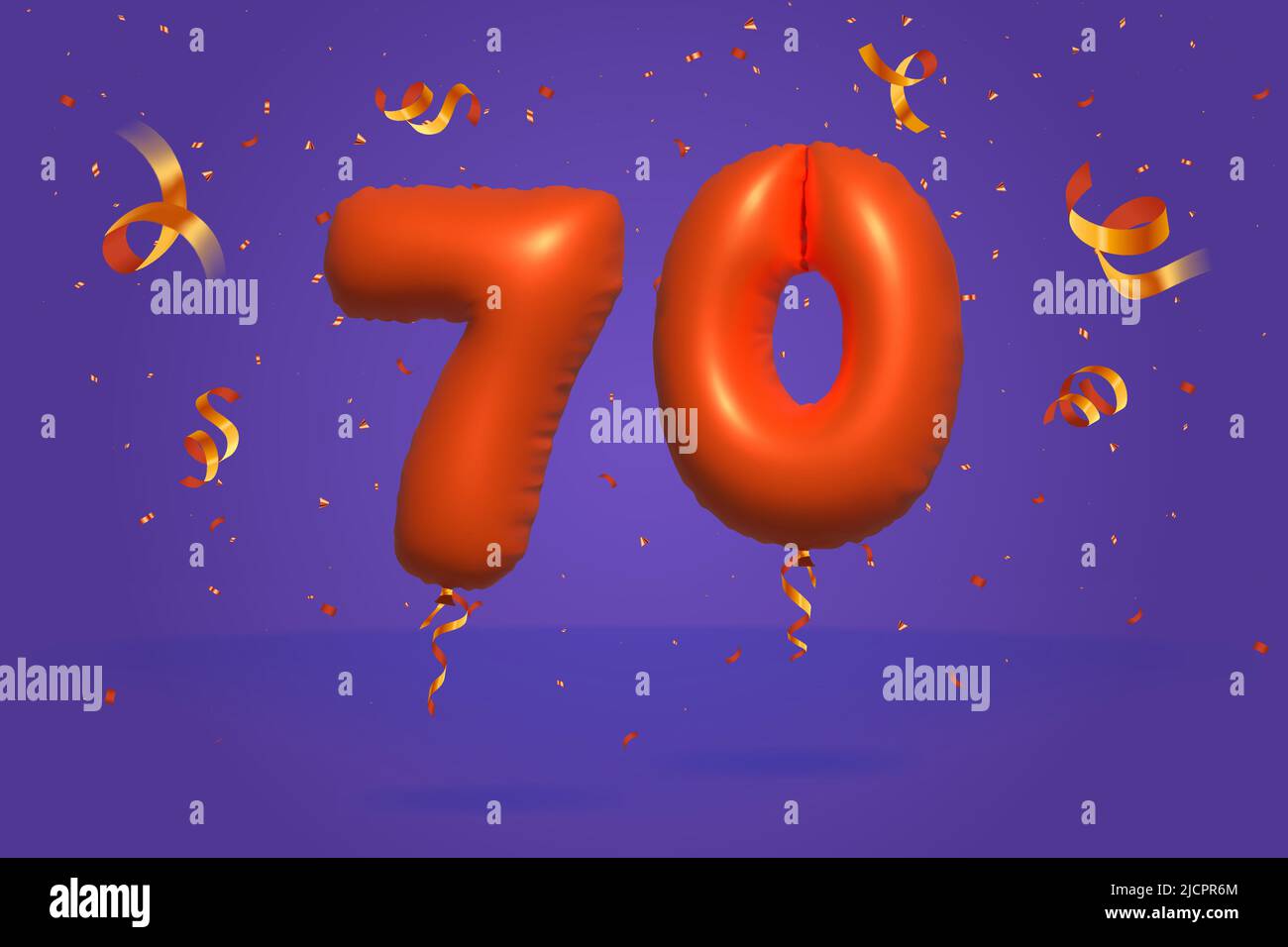 3d number 70 Sale off discount promotion made of realistic confetti ...