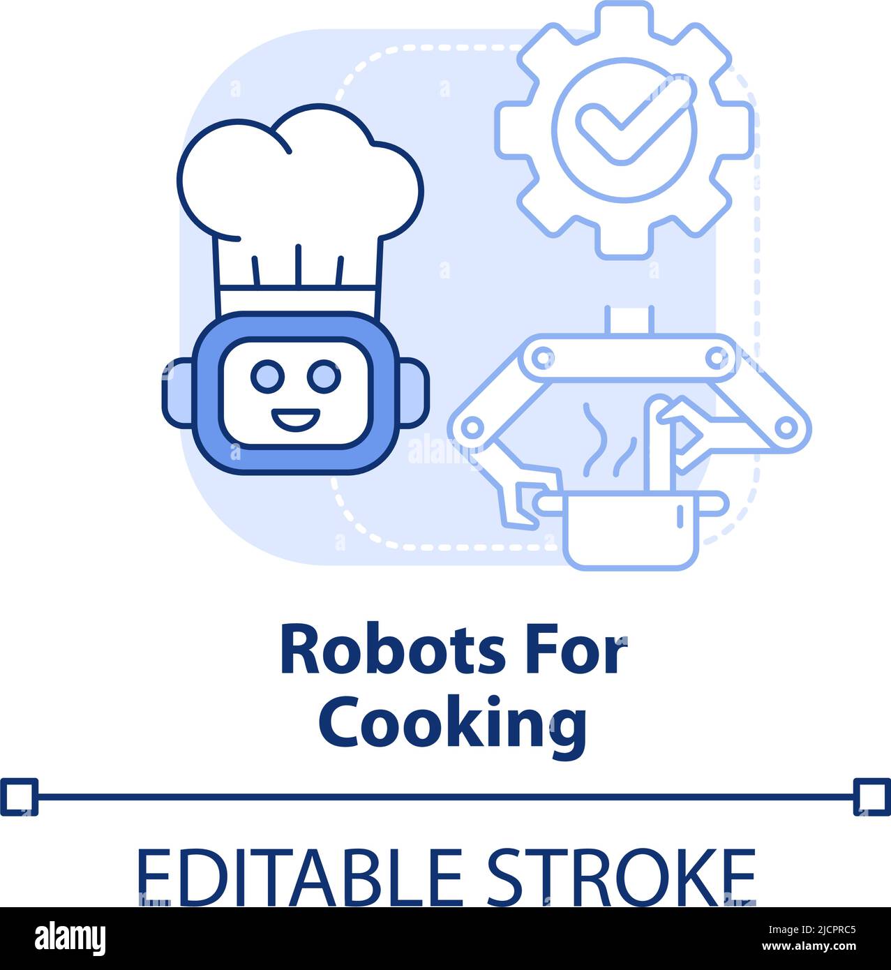 Robots for cooking light blue concept icon Stock Vector Image & Art - Alamy