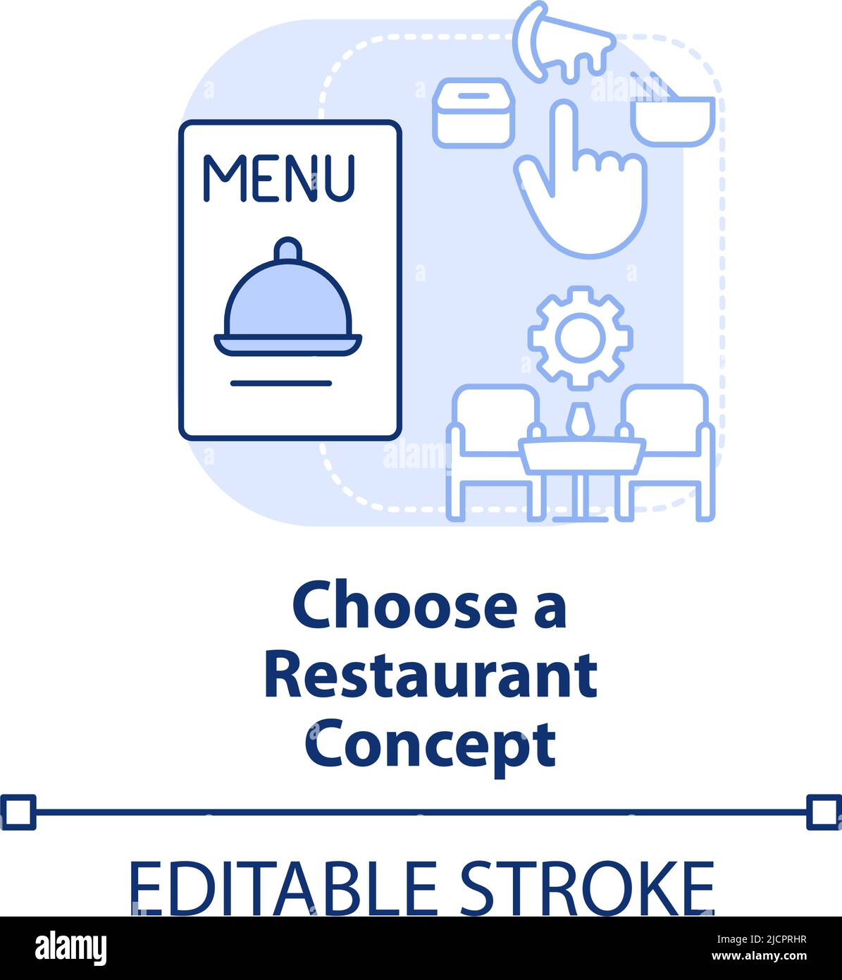 Choose restaurant type light blue concept icon Stock Vector Image & Art ...
