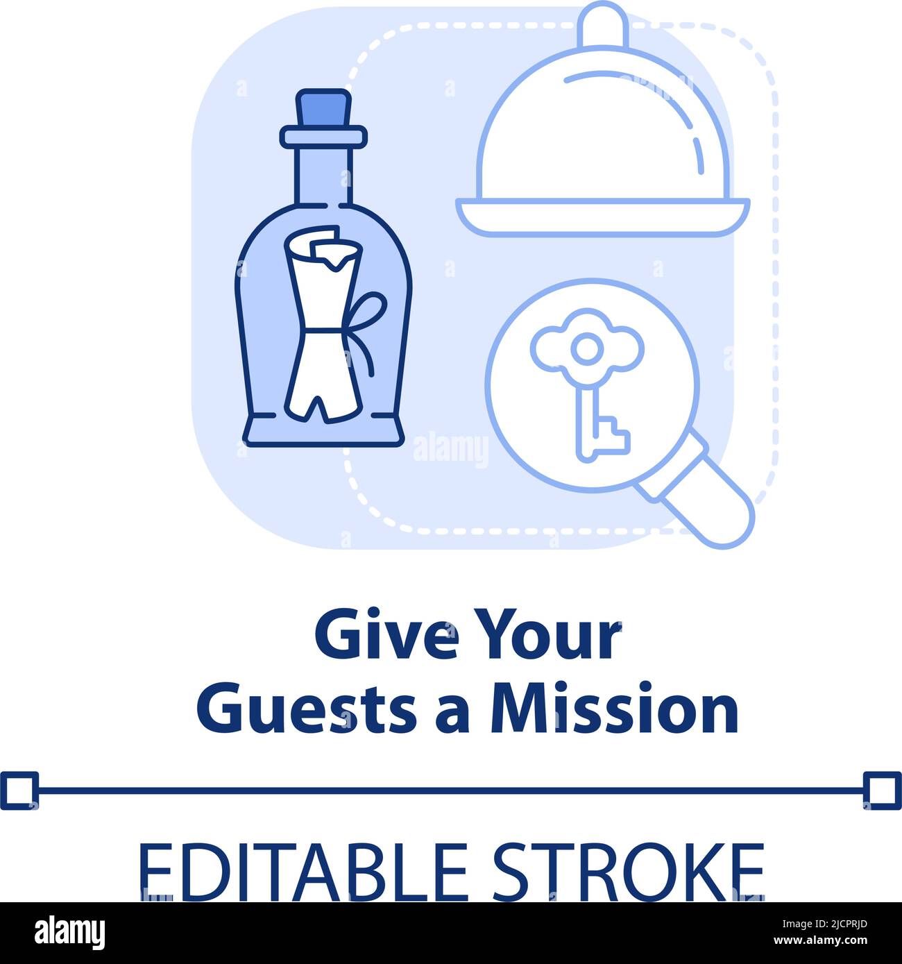 Give guests mission light blue concept icon Stock Vector Image & Art ...