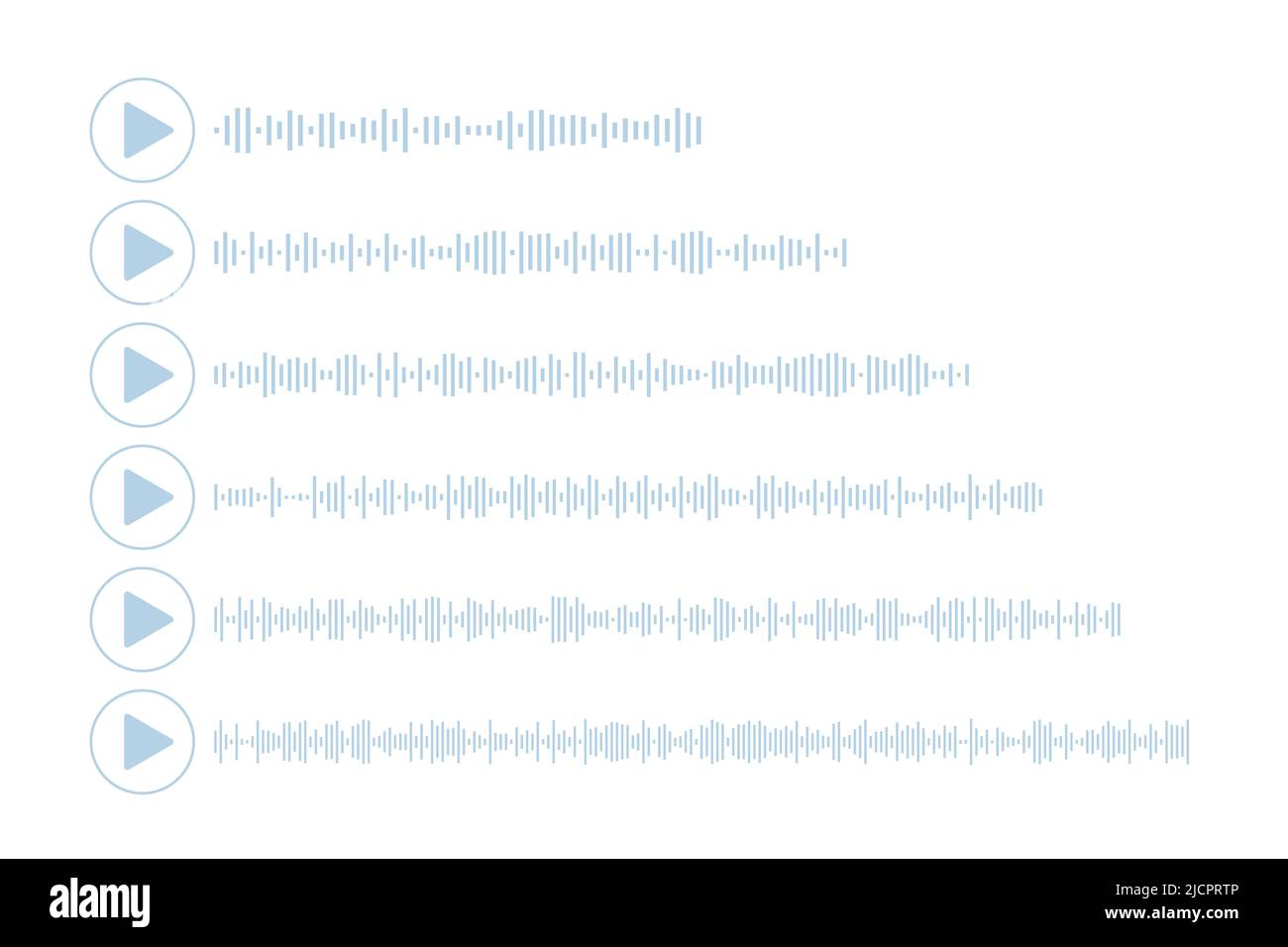 Voice messages set vector illustration. Abstract simple sound audio ...