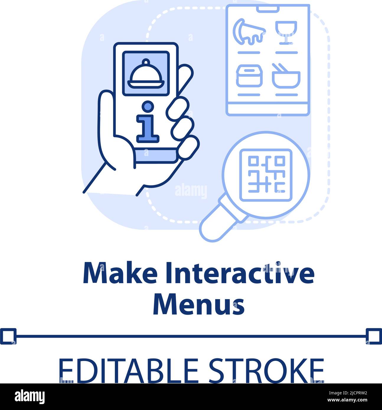 Make interactive menus light blue concept icon Stock Vector Image & Art ...