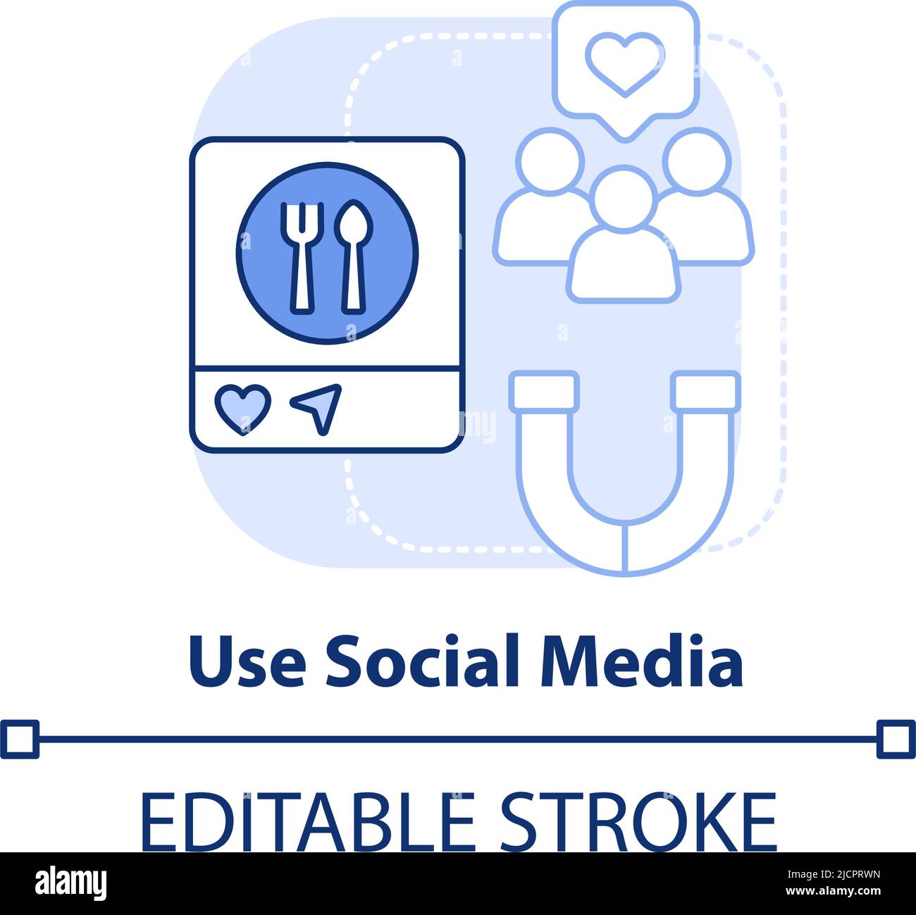 Use social media light blue concept icon Stock Vector Image & Art - Alamy