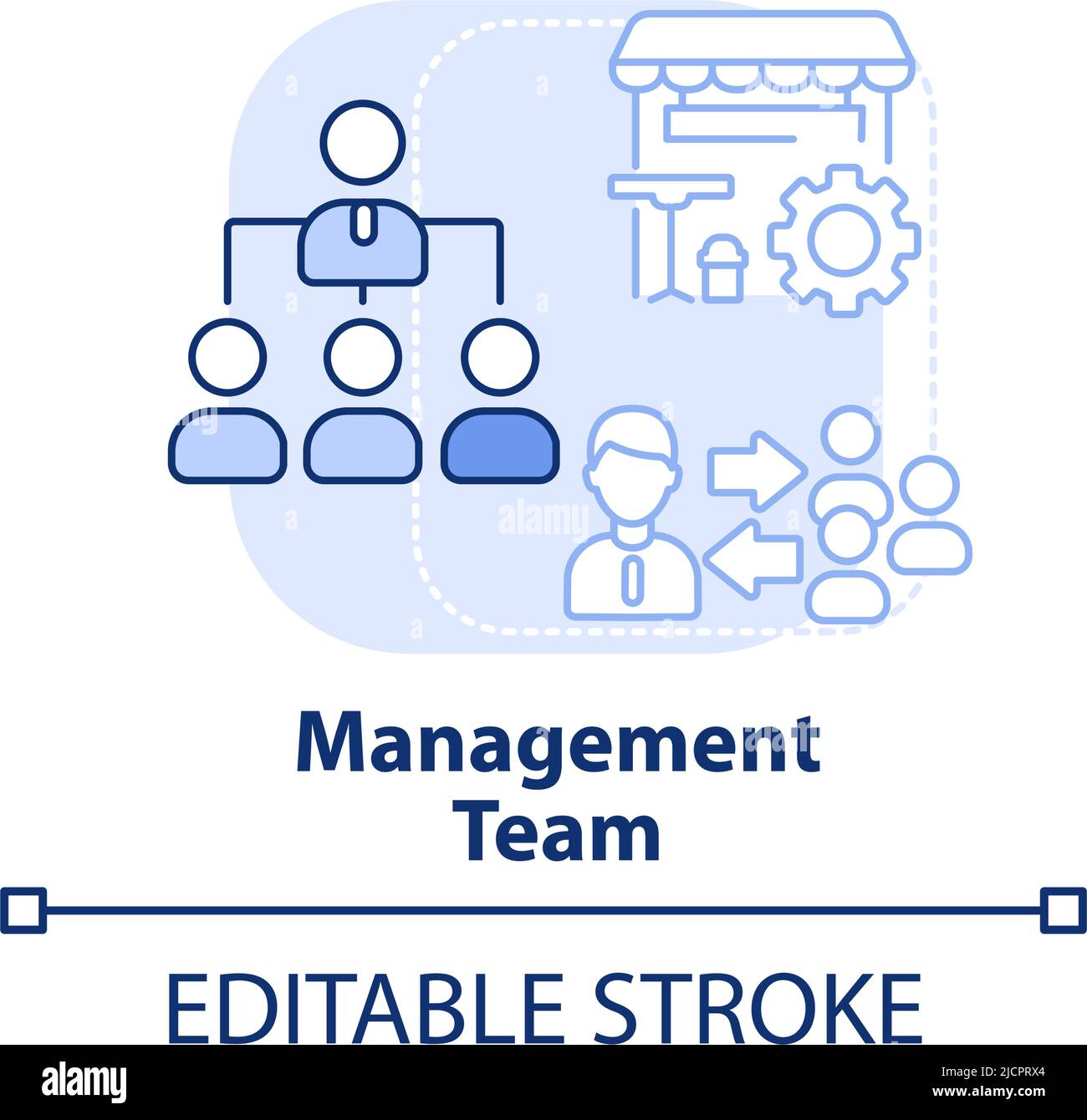 Management team light blue concept icon Stock Vector Image & Art - Alamy