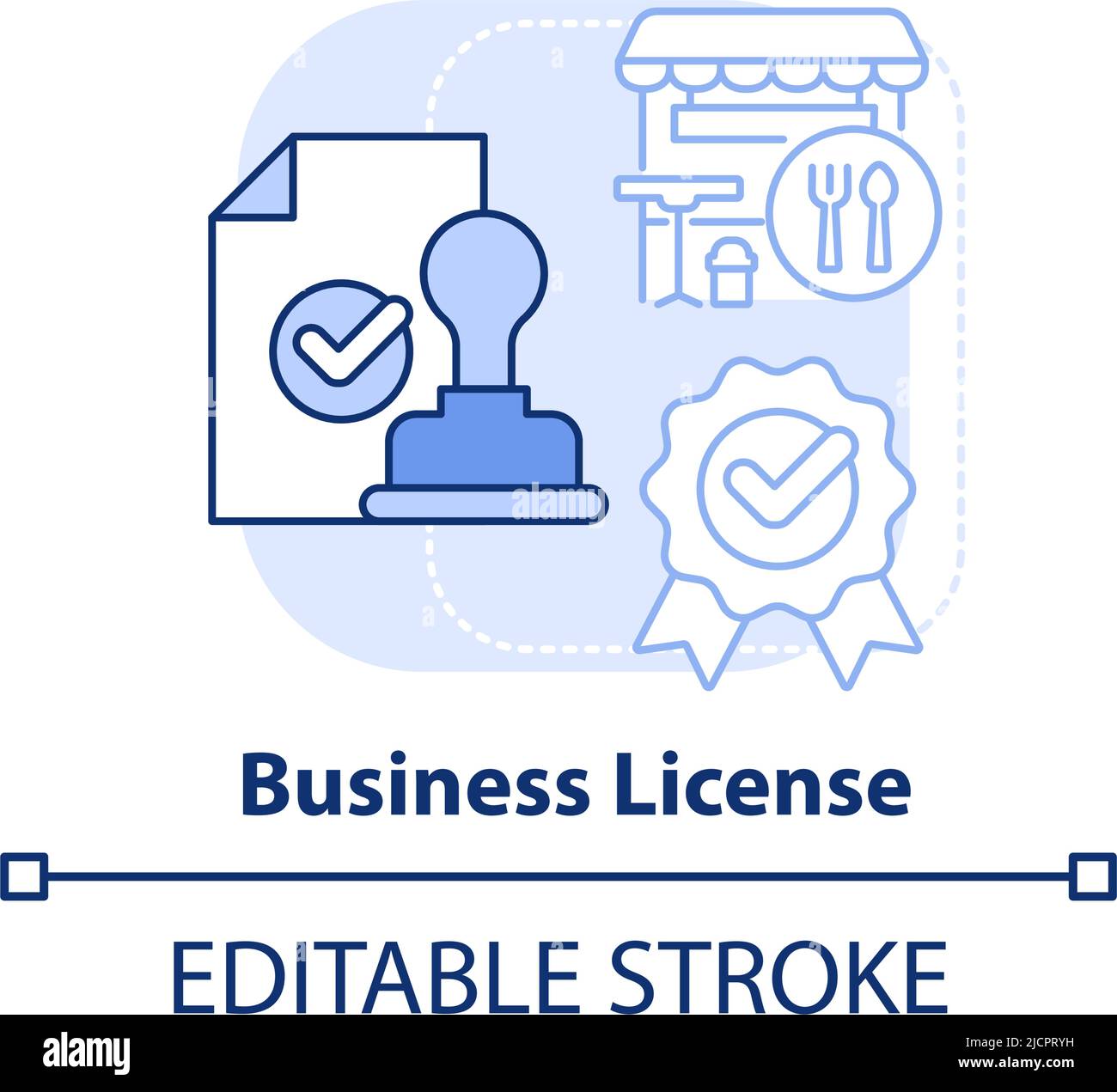 Business license light blue concept icon Stock Vector Image & Art - Alamy
