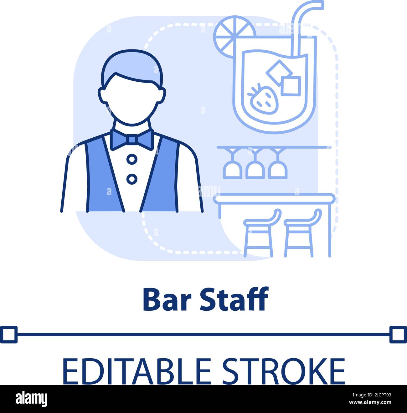 Hospitality staff drawing Cut Out Stock Images & Pictures - Alamy