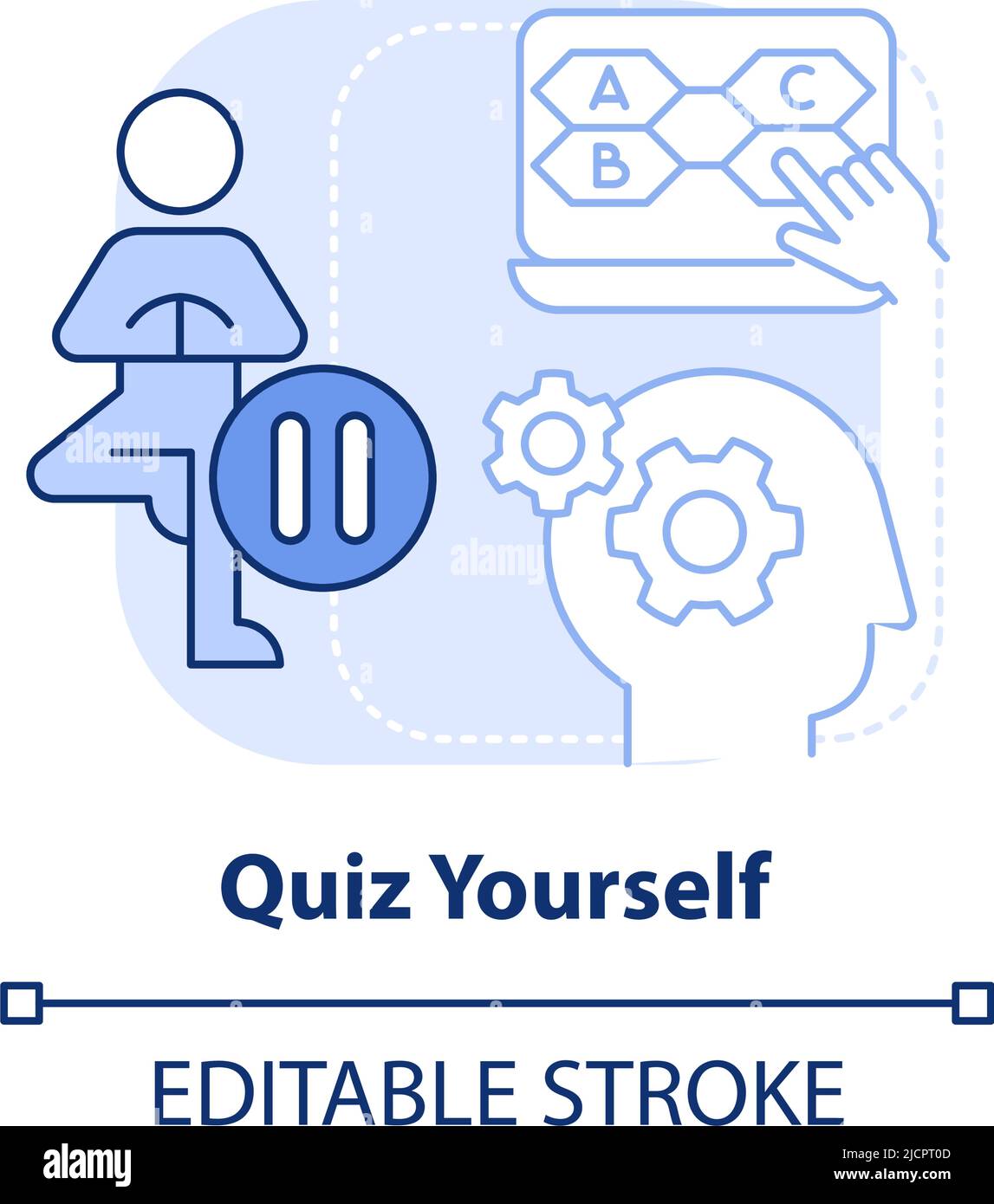 Quiz yourself light blue concept icon Stock Vector Image & Art - Alamy