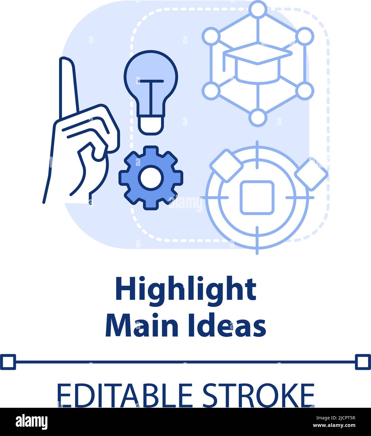 Highlight main ideas light blue concept icon Stock Vector Image & Art ...