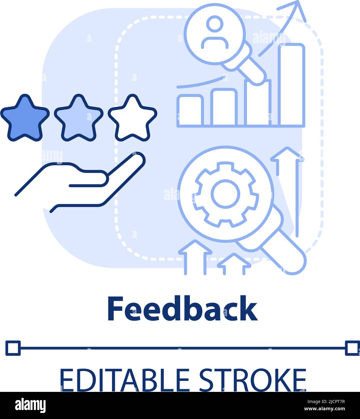 Feedback light blue concept icon Stock Vector Image & Art - Alamy