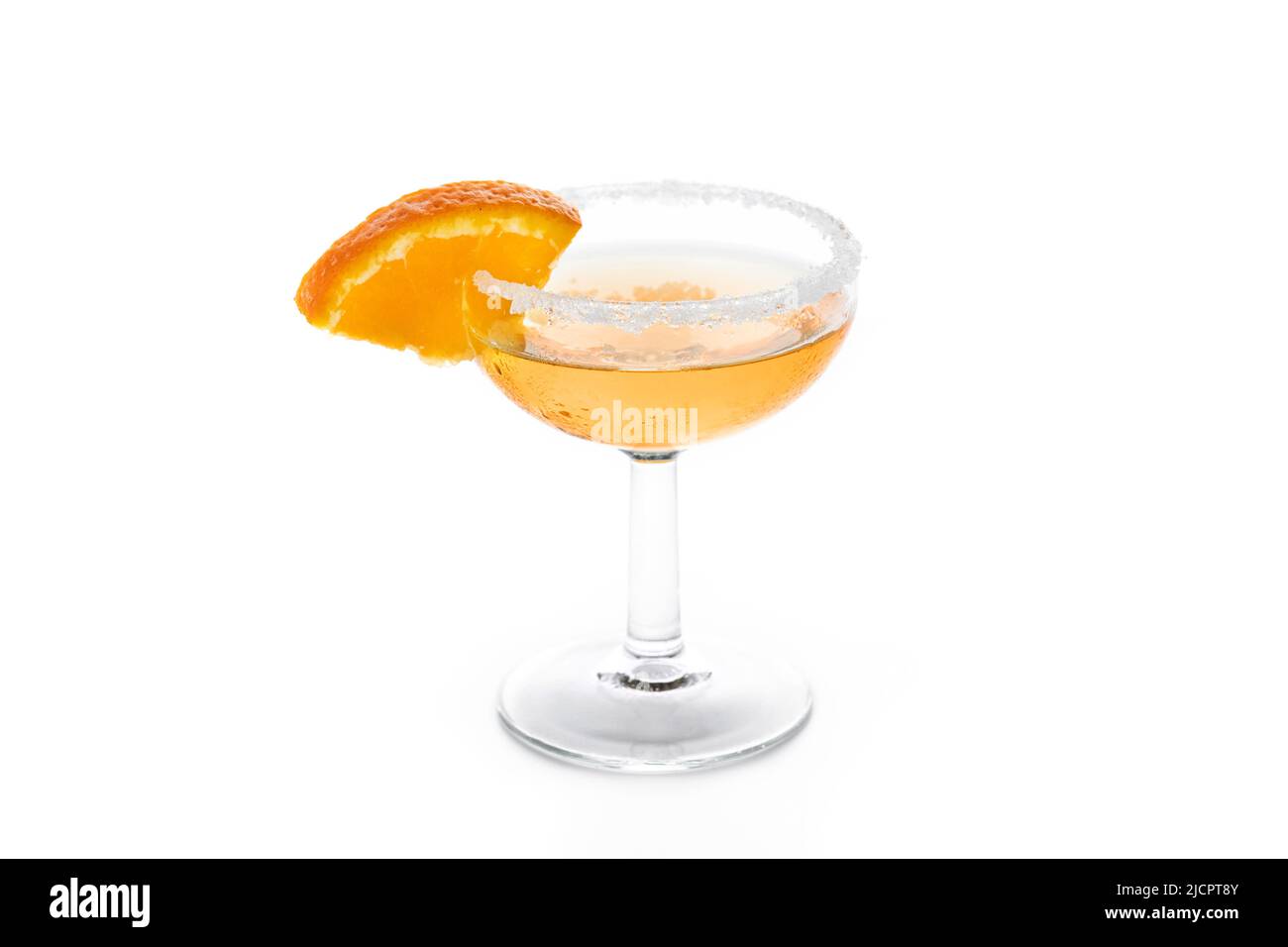 Sidecar cocktail with a sugar rim isolated on white background Stock ...