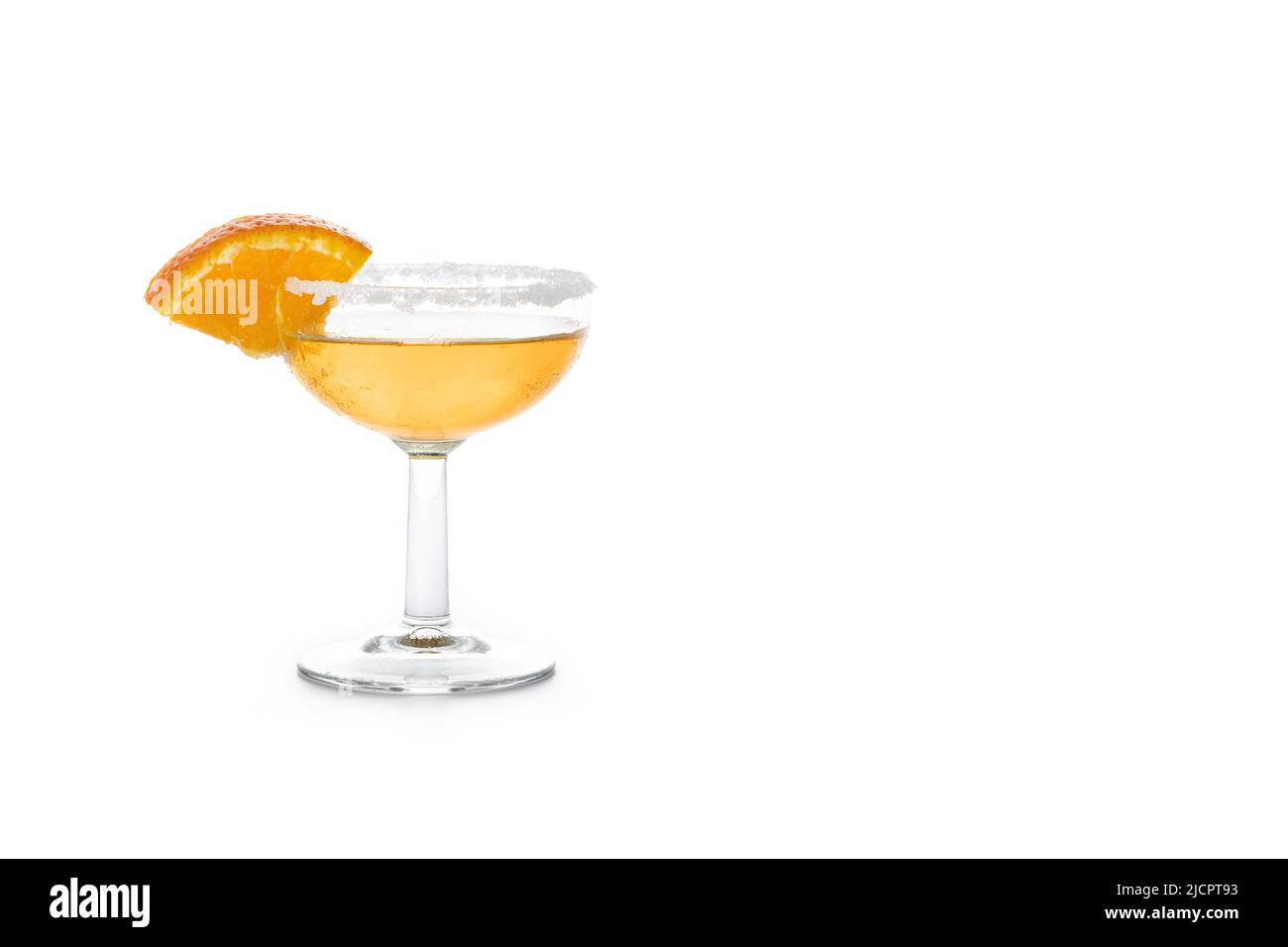 Sidecar cocktail with a sugar rim isolated on white background Stock ...