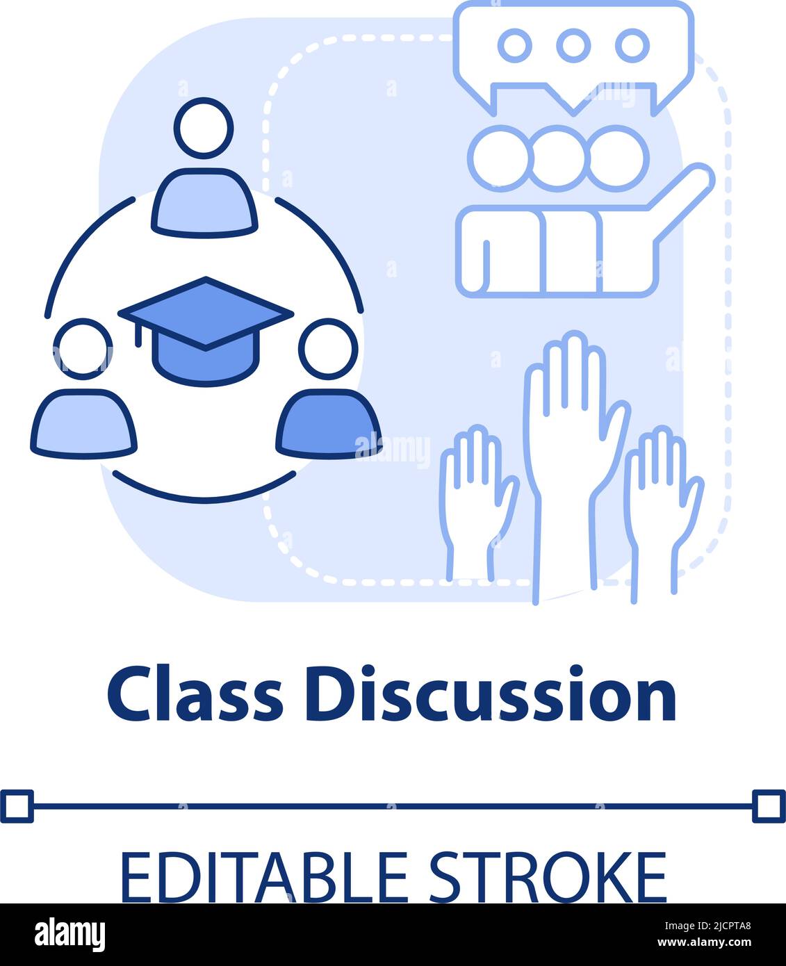 Class discussion light blue concept icon Stock Vector Image & Art - Alamy