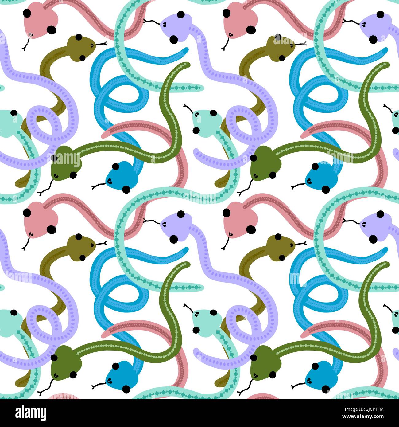 Cartoon seamless snakes pattern for wallpaper and fabrics and textiles ...