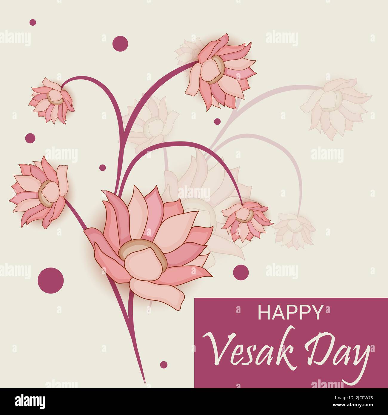 Vector illustration of Vesak Day Creative Concept for Card or Banner ...