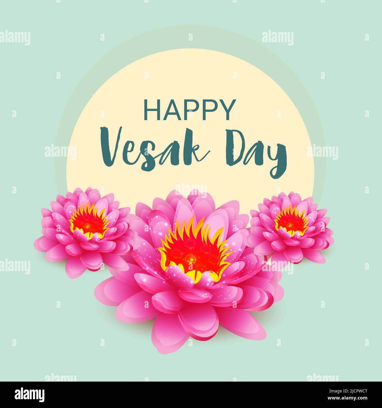 Vector illustration of Vesak Day Creative Concept for Card or Banner ...